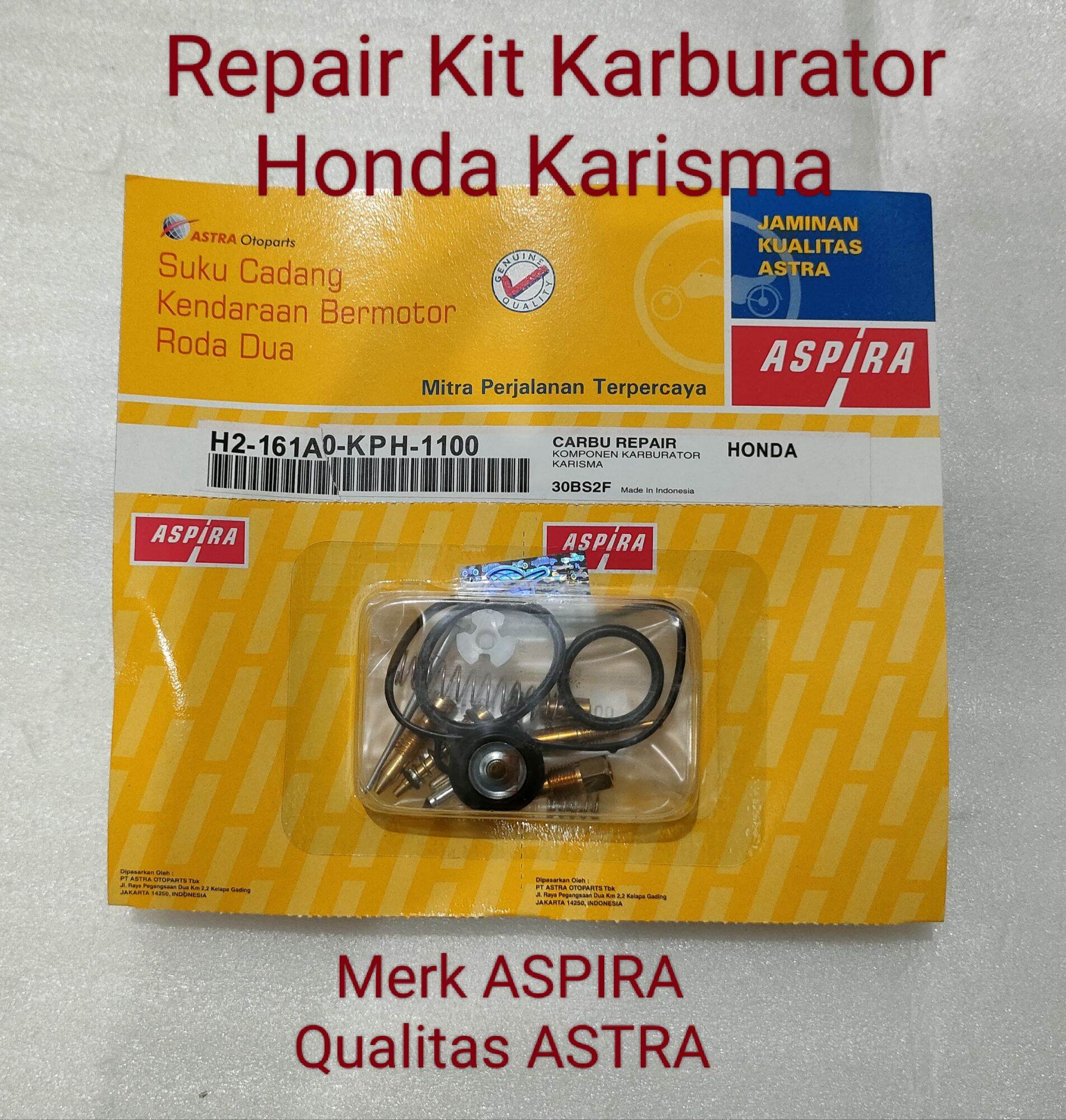 Repair Kit Karburator Honda Karisma Merk Aspira Qualitas ASTRA | Lazada ...