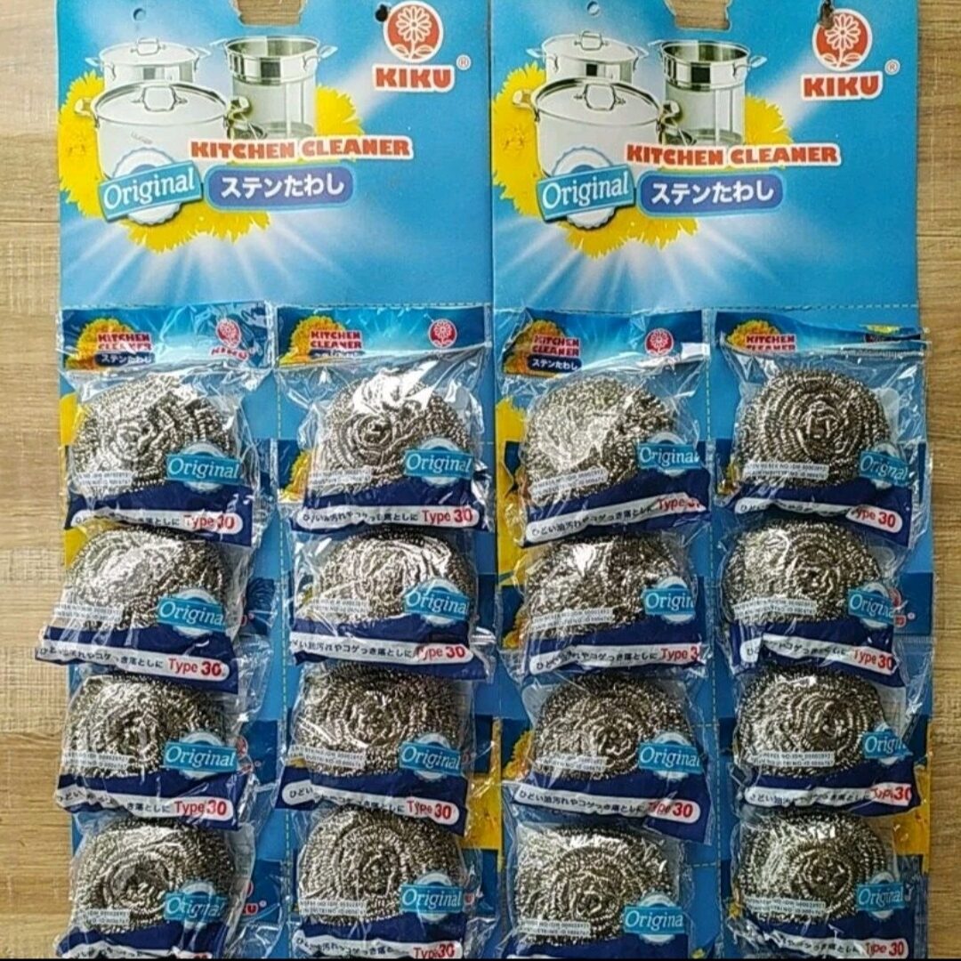 Sabut stainless/Grenjeng cuci piring/Sabut cuci piring Kiku | Lazada ...