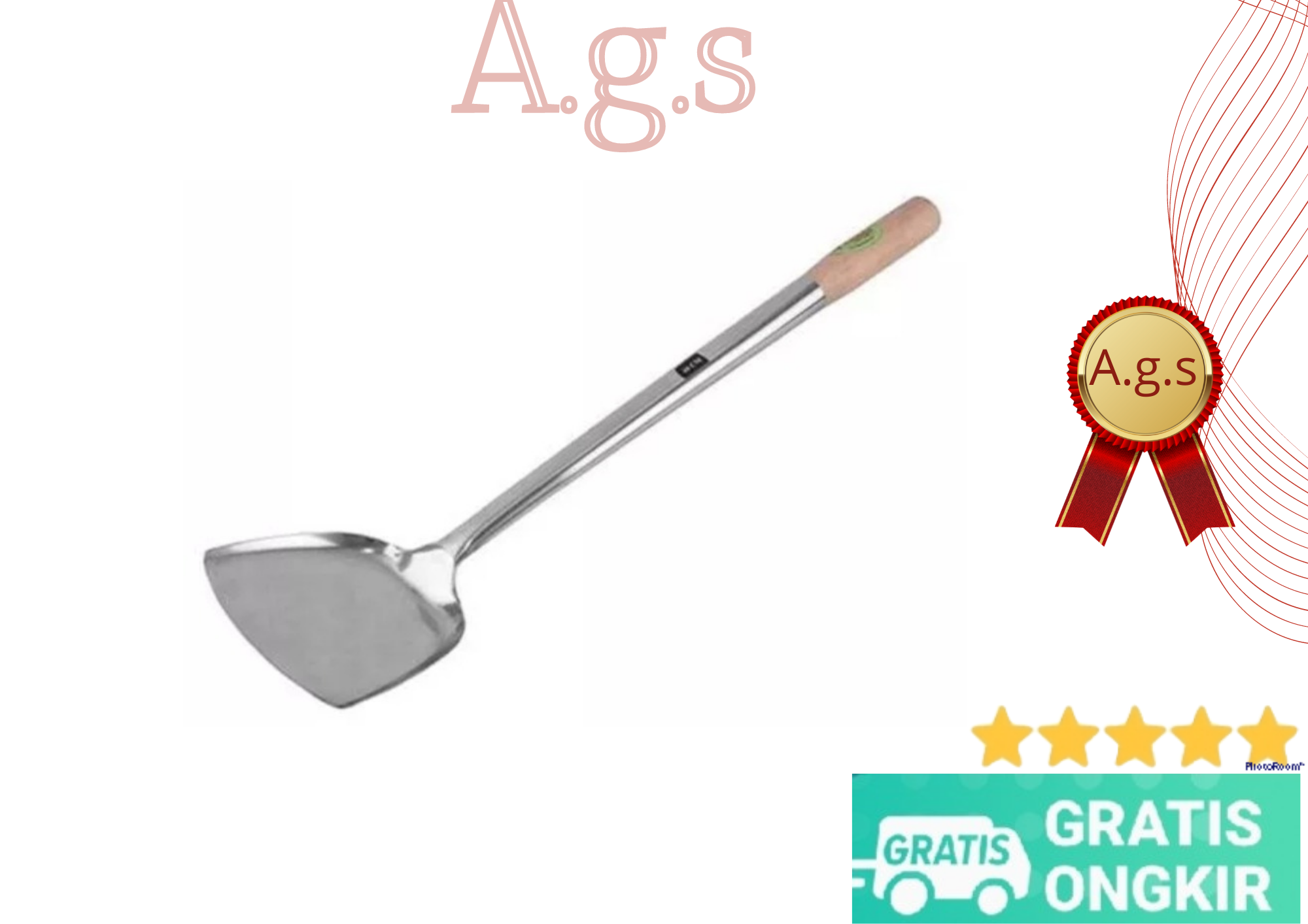 Sodet Stainless Besar Gagang Kayu - Sutil Besar | Lazada Indonesia