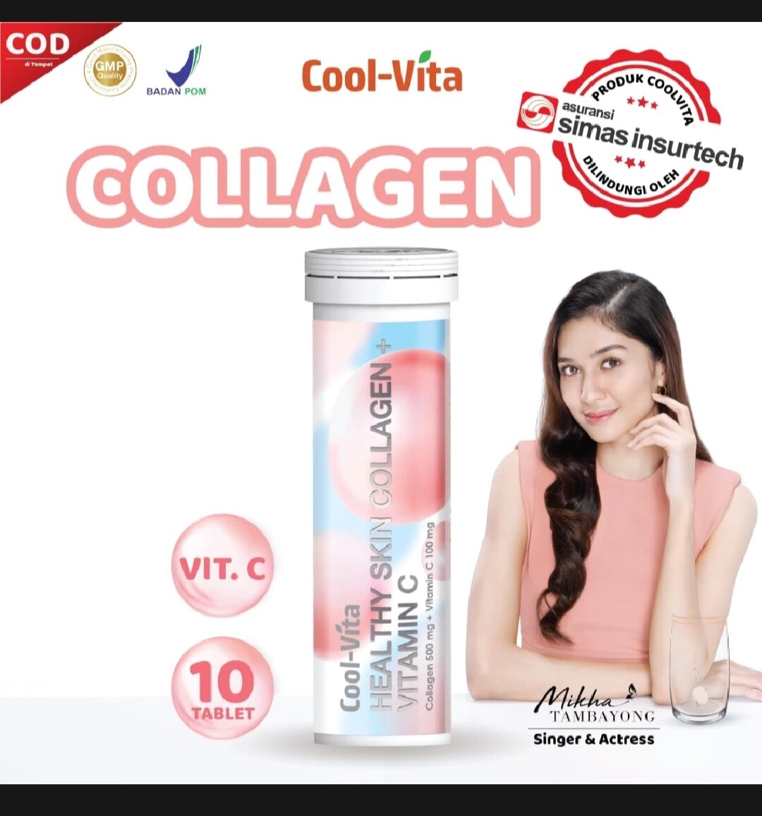 1 botol colagen coolvita isi 10 tablet | Lazada Indonesia