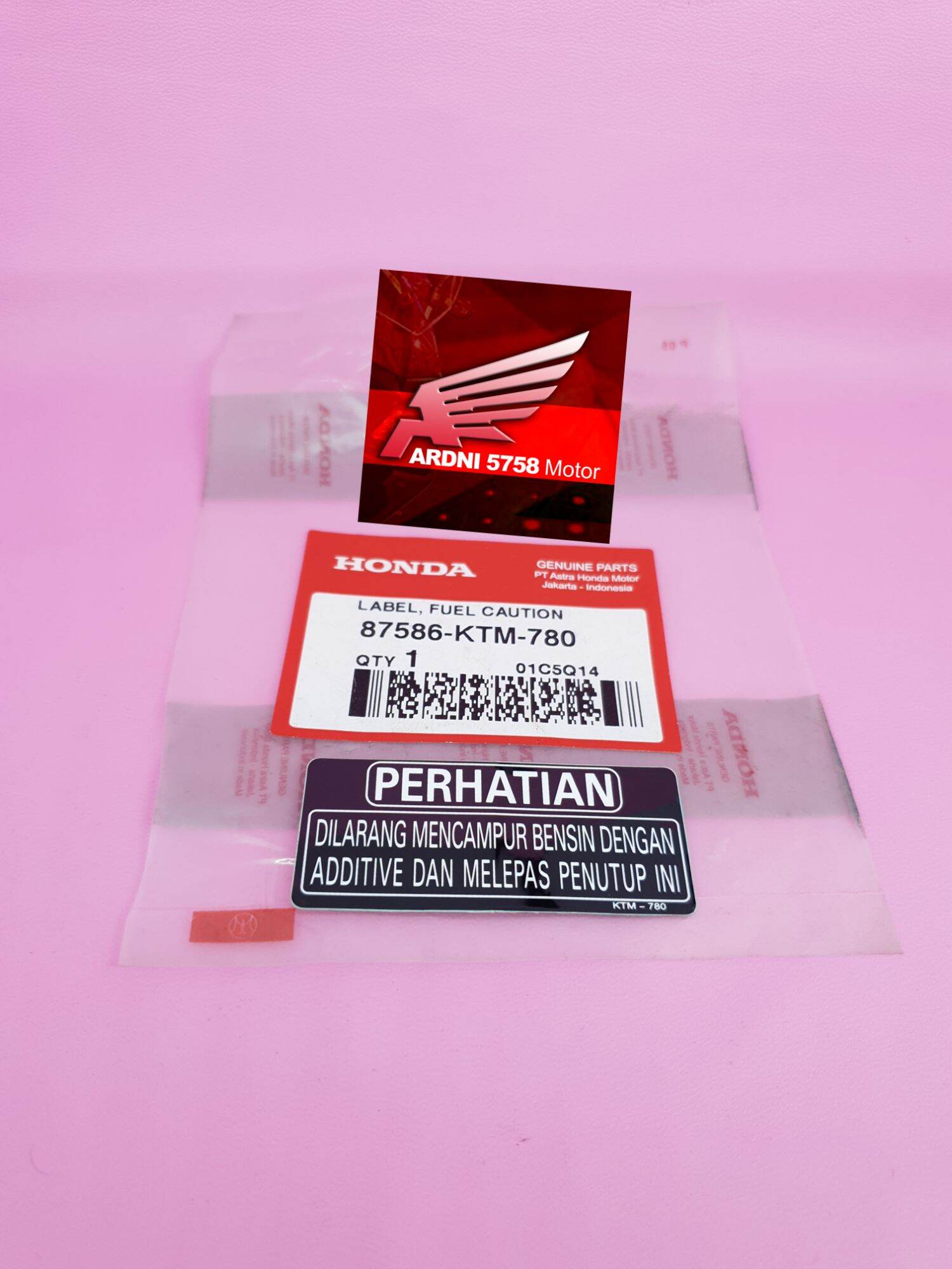 LABEL FUEL CAUTION STICKER STIKER PERHATIAN DILARANG MENCAMPUR BENSIN ...
