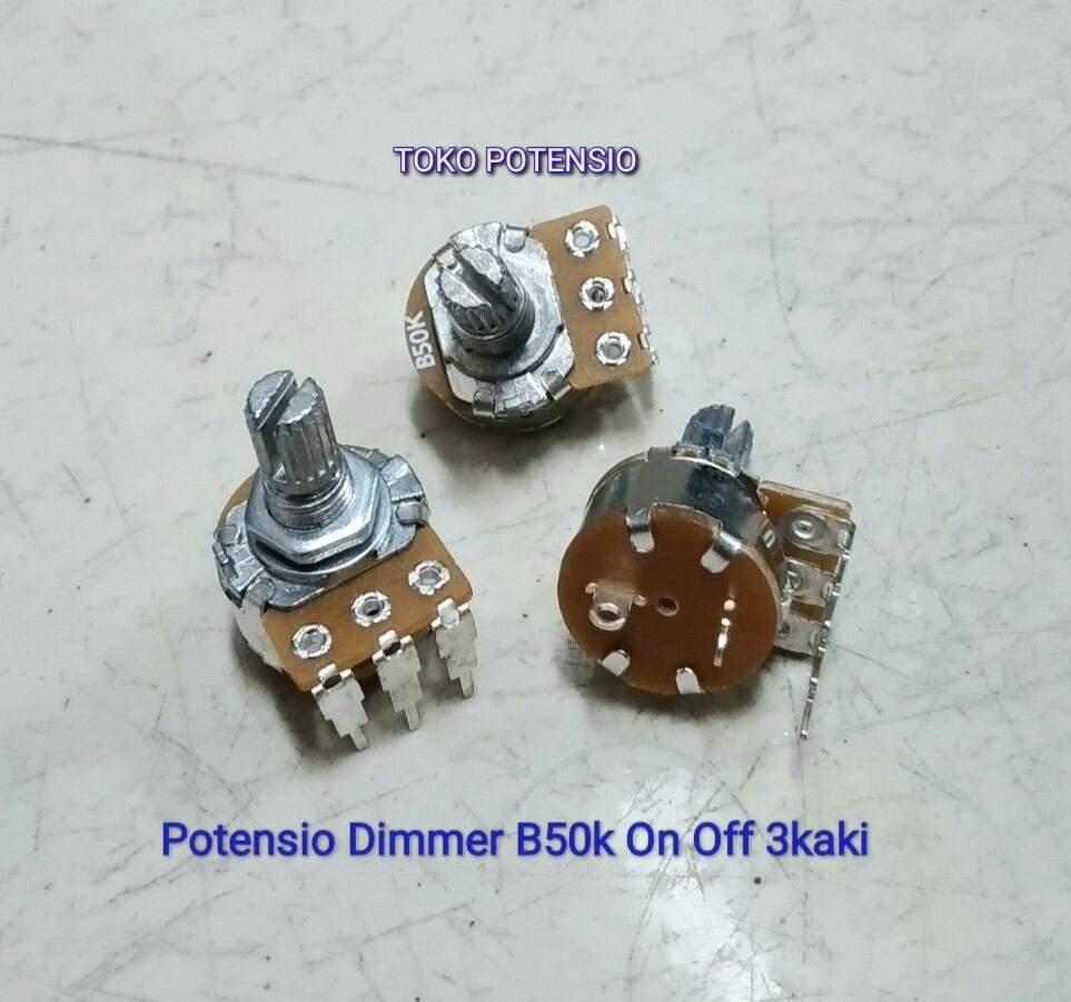 POTENSIO DIMMER B50K ON OF 3KAKI BESI | Lazada Indonesia
