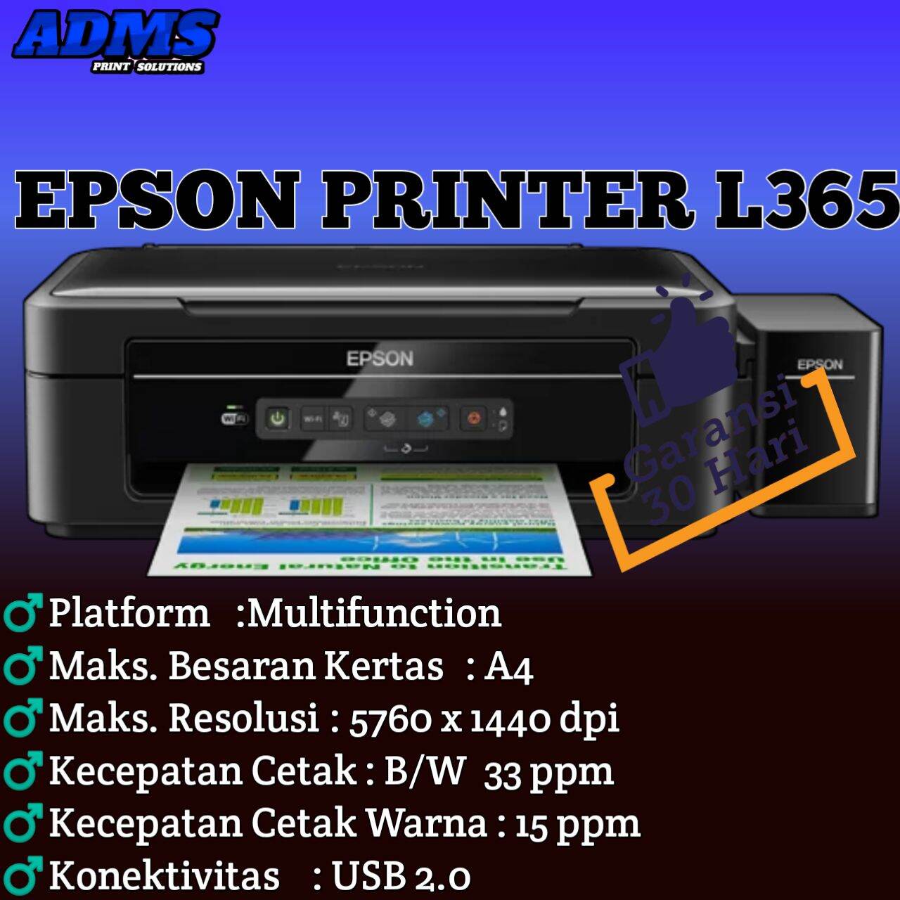 Printer Epson L365 Print Copy & Scan Wifi | Lazada Indonesia