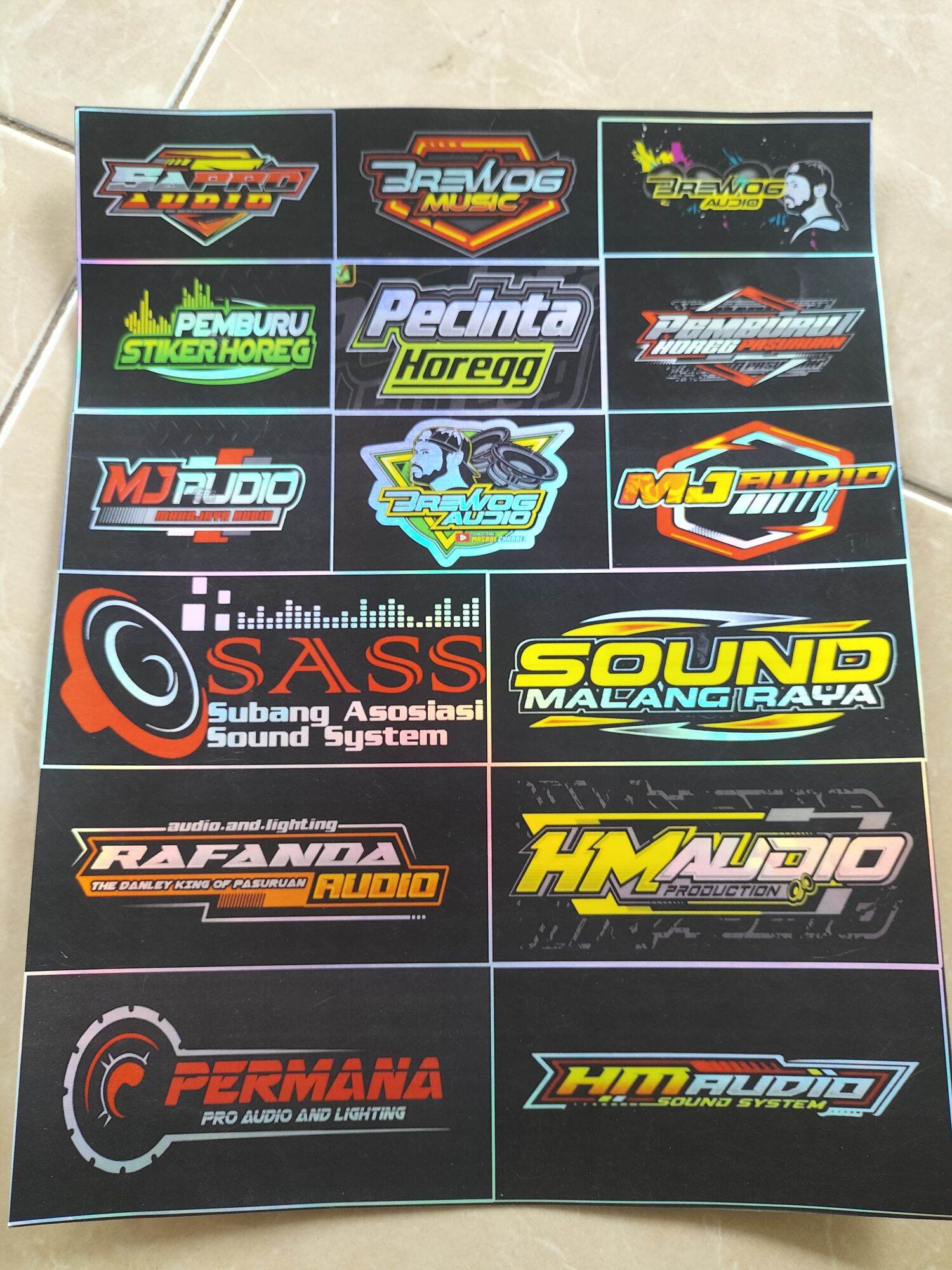Stiker Sound | Stiker Hologram | Stiker 1 Lembar | Stiker Pack Ukuran ...