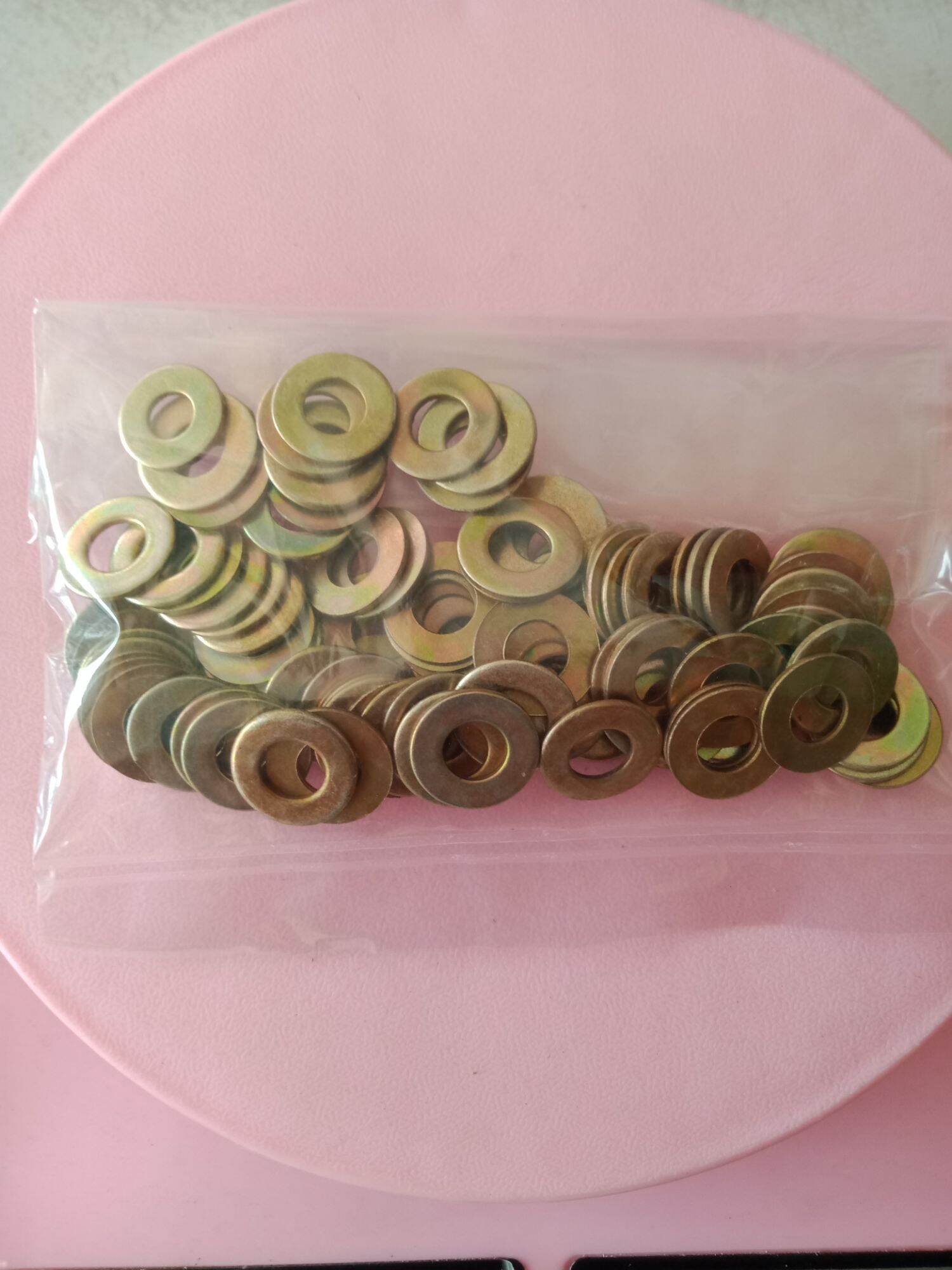 Ring Plat M6 Standar Besi Ring Kuning Flat Washer Baut JP M6 isi 100Pcs ...