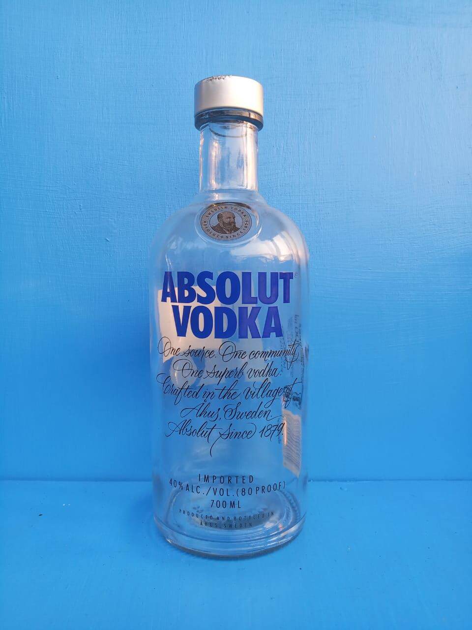 botol bekas miras absoluy vodka botol kosong pajangan | Lazada Indonesia