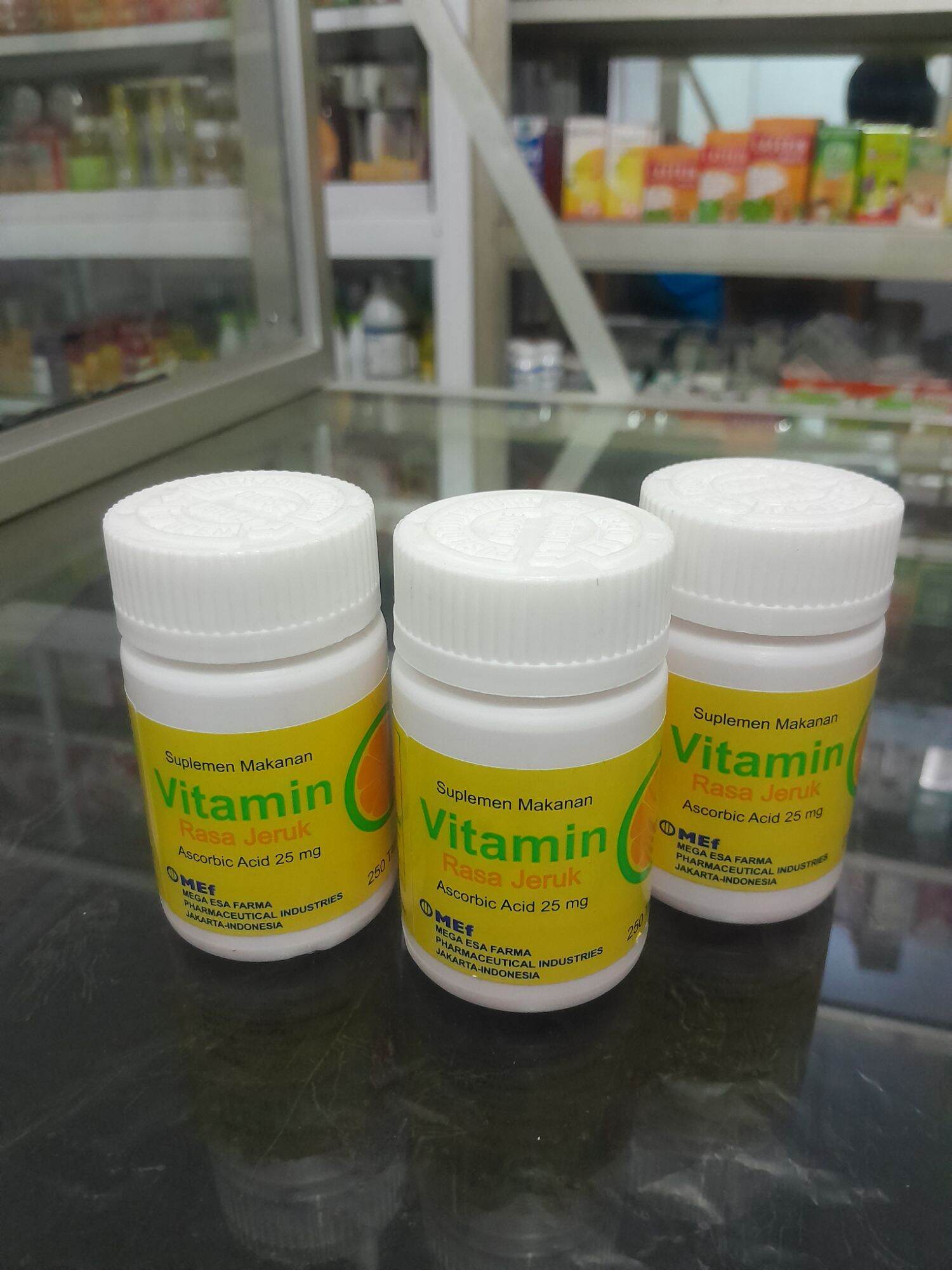 VITAMIN C Botol isi 250 Tablet/ Multivitamin C/ Vitamin Daya Tahan ...