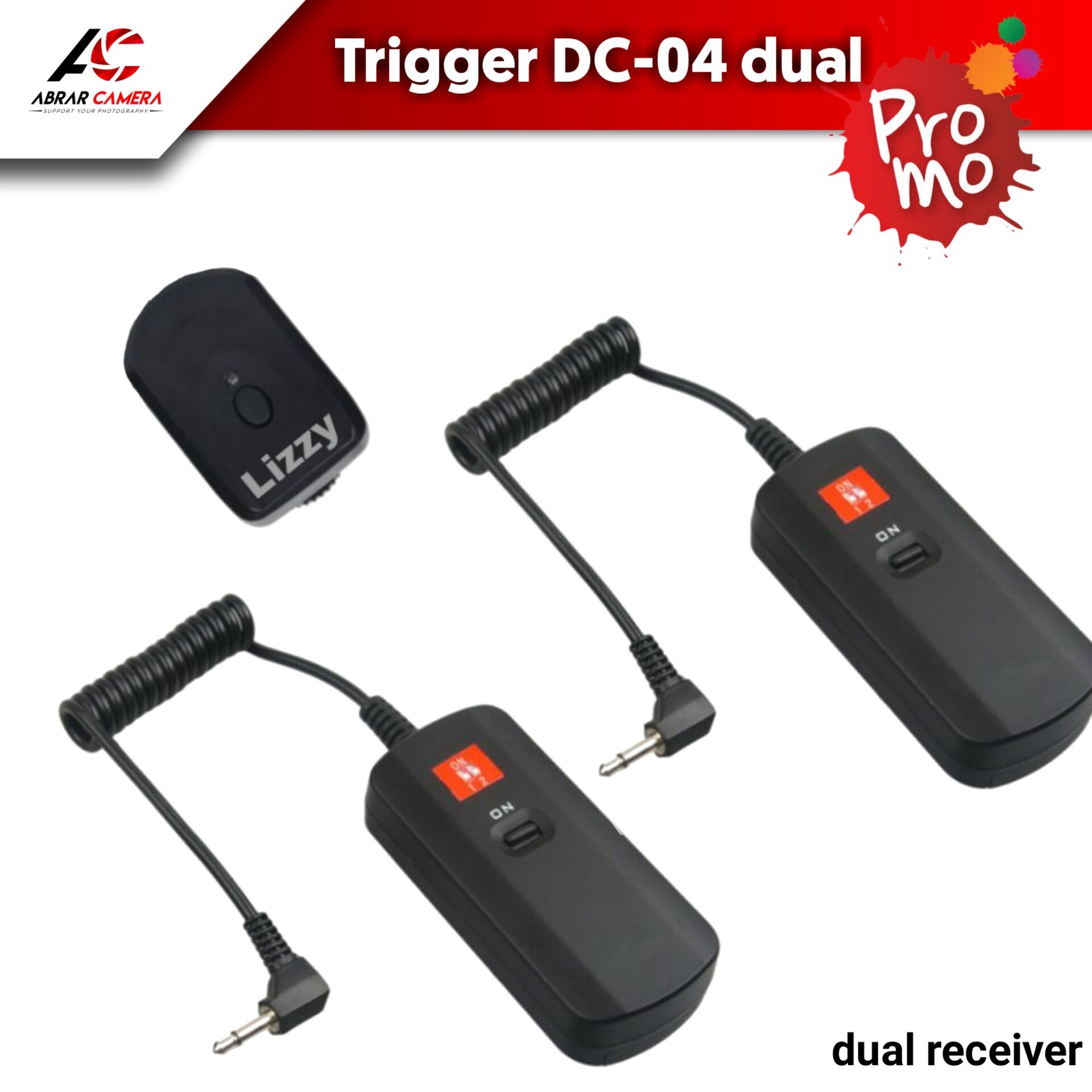 Trigger DC 04 Dual Receiver Triger Flash Lampu Studio | Lazada Indonesia