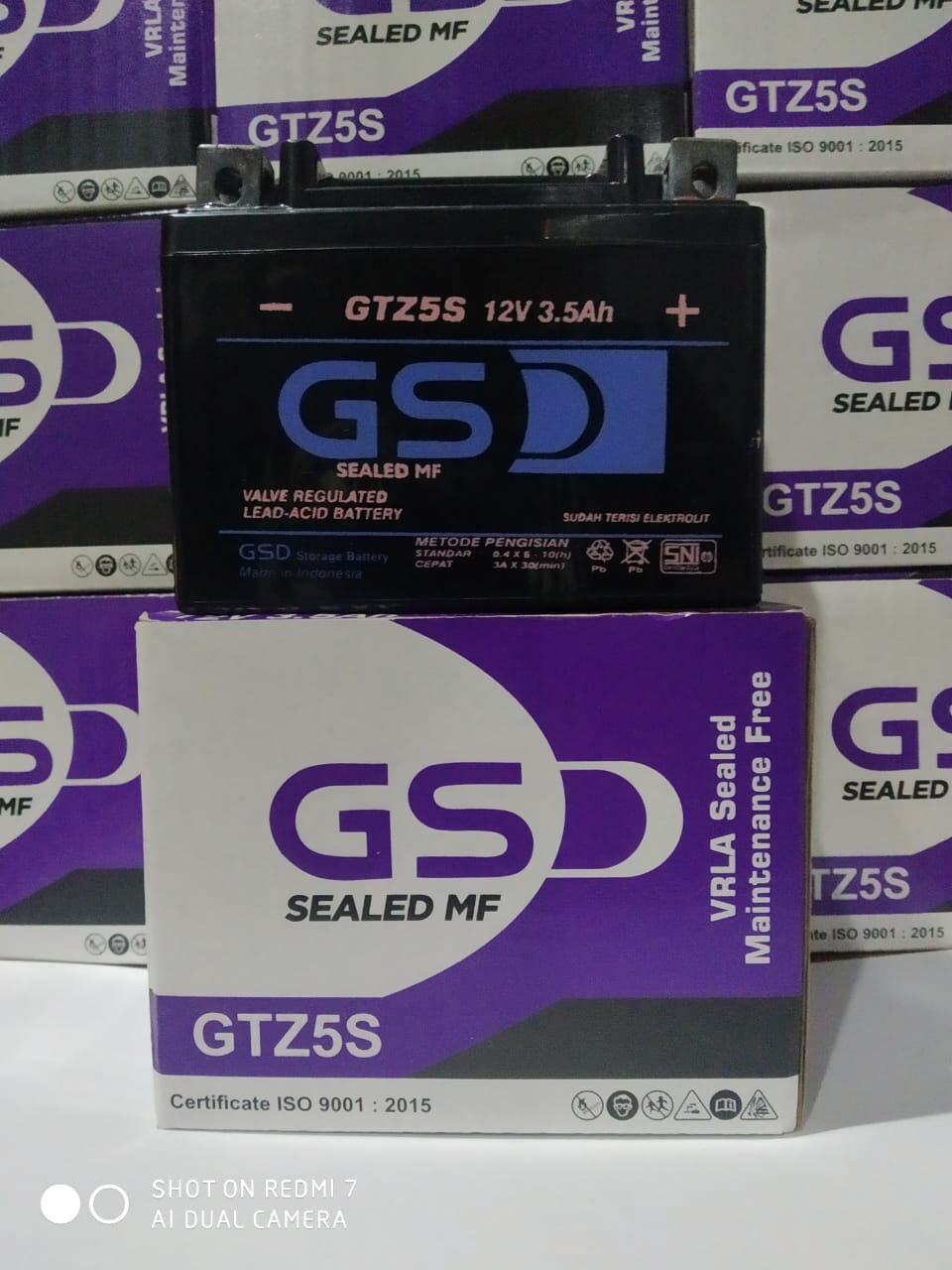 AKI KERING GTZ5S GS BUAT MOTOR HONDA BEAT AKI HONDA VARIO 110,AKI GS GOLD SHINE GTZ5S YAMAHA MIO ...