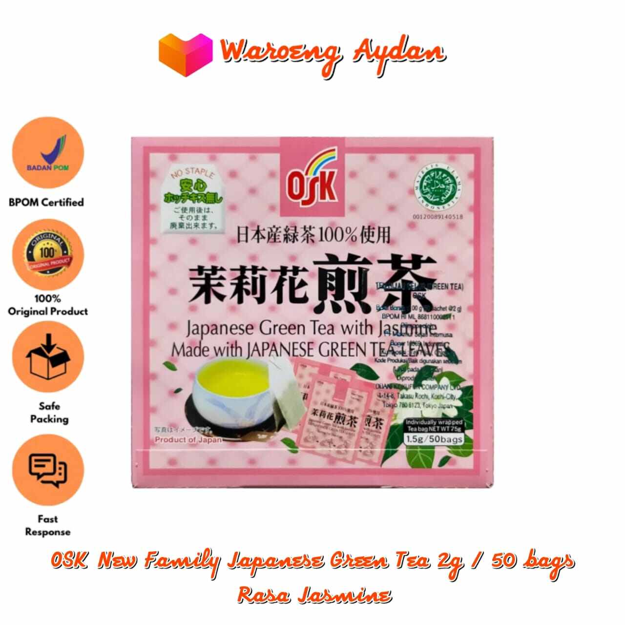 OSK family japanese jasmine green tea 2g / 50 bags | Lazada Indonesia