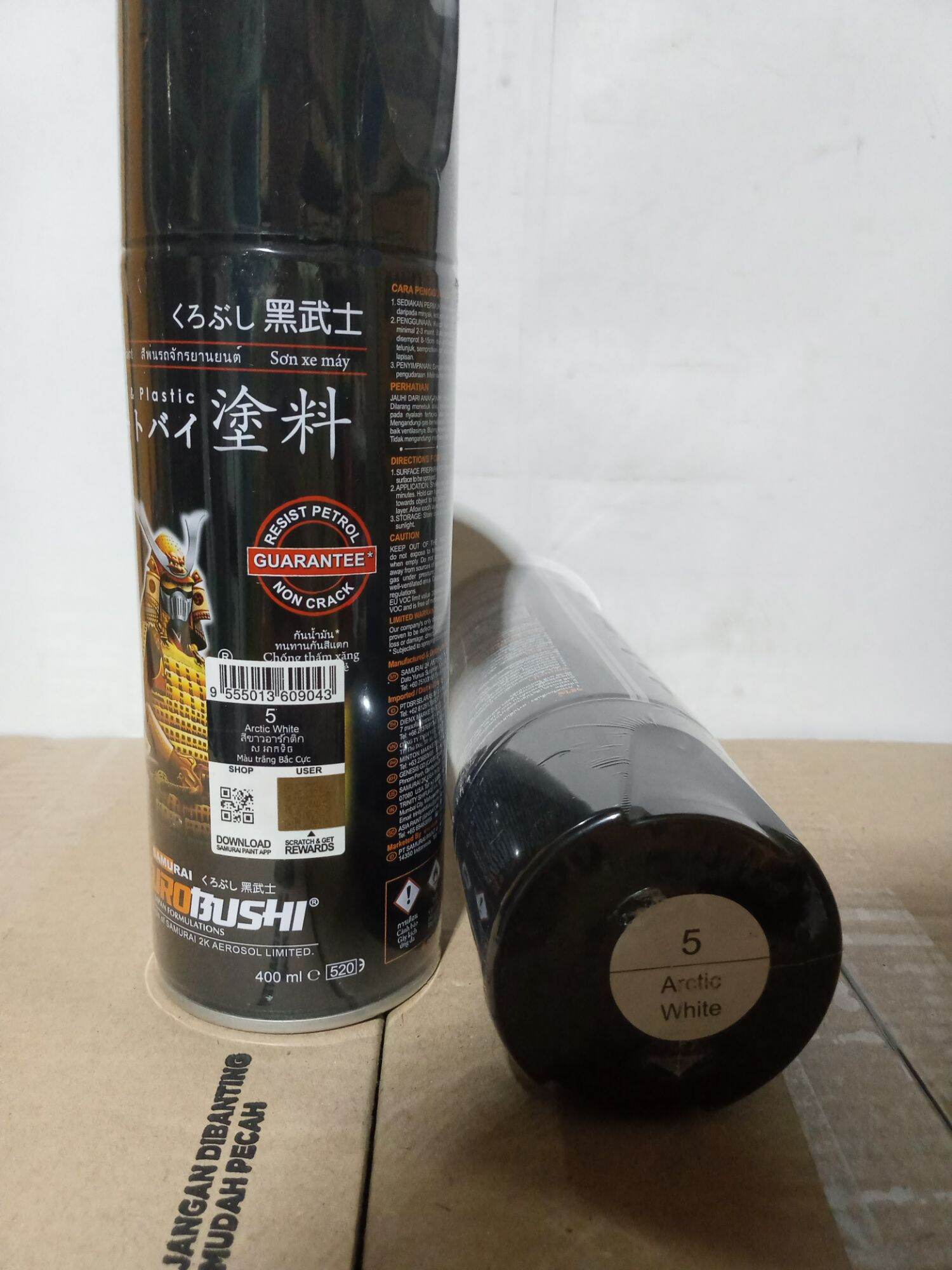 Pilok Pilox Cat Samurai Arctic White 5 Putih 400ml Cat Semprot Samurai ...