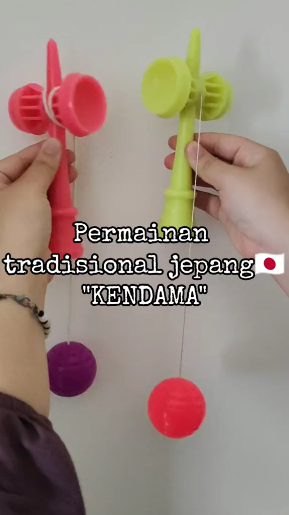 JK4-Mainan Kendama Ball Balance Skill Tradisional Jepang Bahan Plastik ...