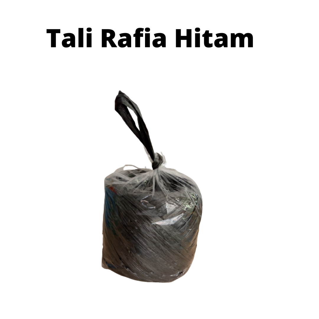 Tali Rafia 1kg Hitam / Tali Plastik / Tali Pengikat Barang / Tali ...