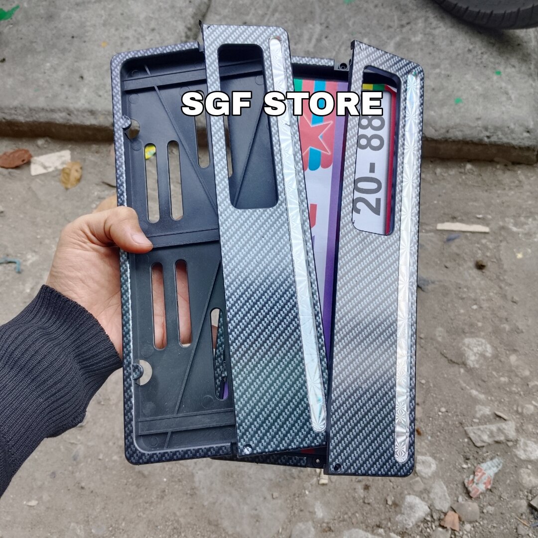 BINGKAI PLAT NOMOR MOTOR KARBON UNIVERSAL MOTOR | Lazada Indonesia