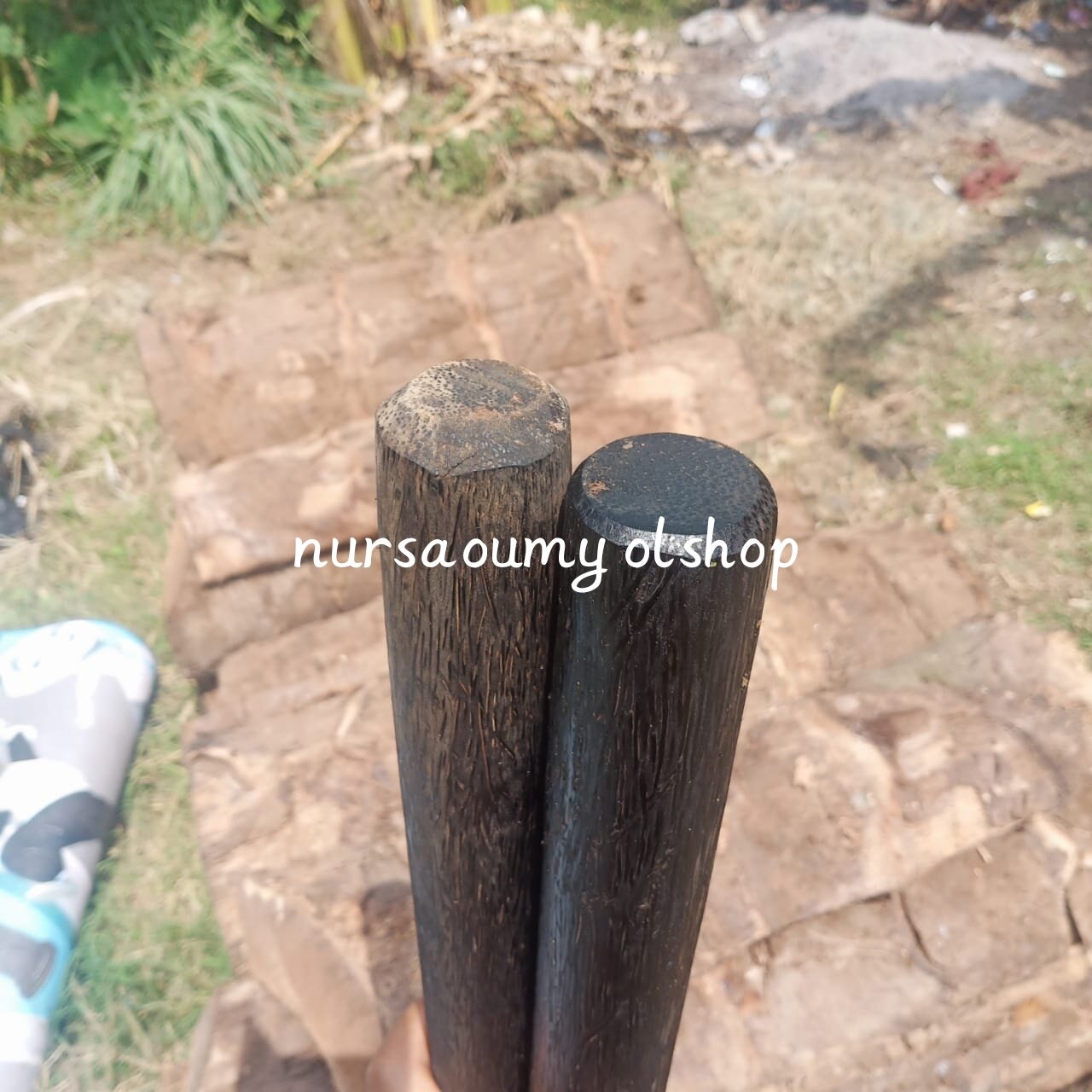 alu kayu/tumbukan KAYU AREN halu lumpang lesung panjang 40cm | Lazada ...