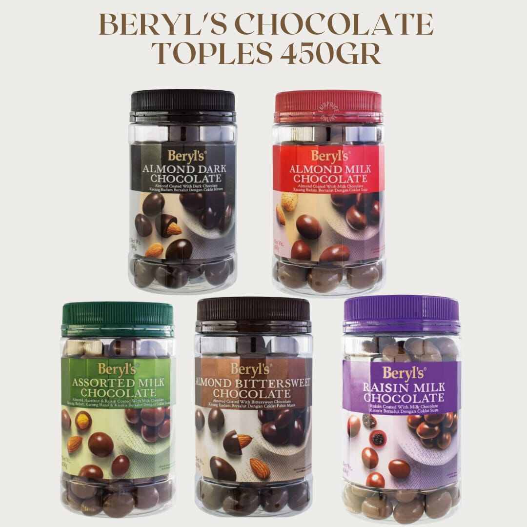Beryl's Chocolate 450gr toples BPOM Halal Almond Kismis Assorted ...