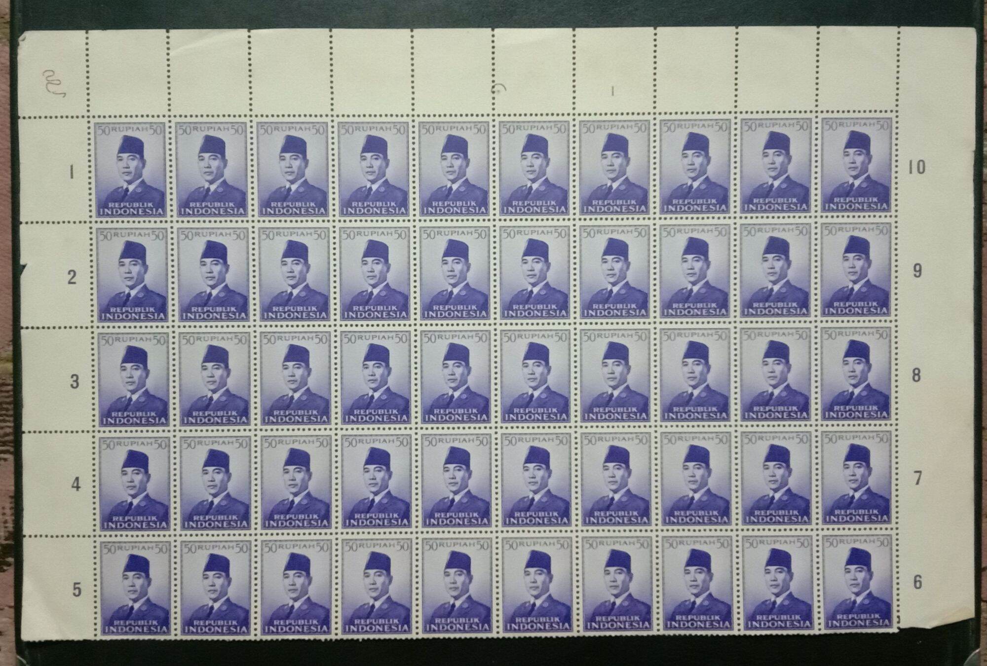 perangko Sukarno cetakan pertama buatan Belanda biru | Lazada Indonesia