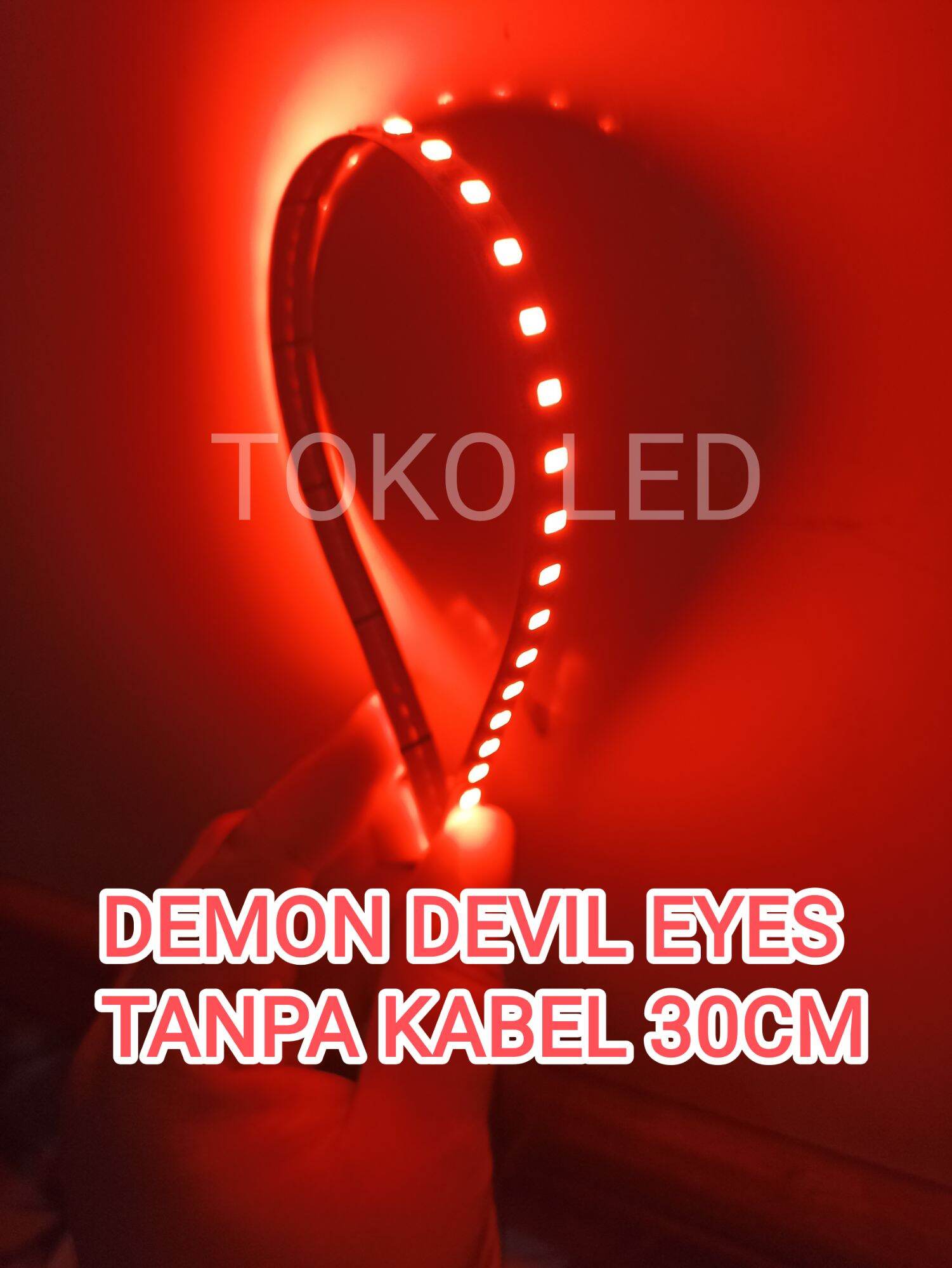 LAMPU DEMON EYES DEVIL EYE LED 30CM TANPA KABEL MURAH 12V | Lazada ...