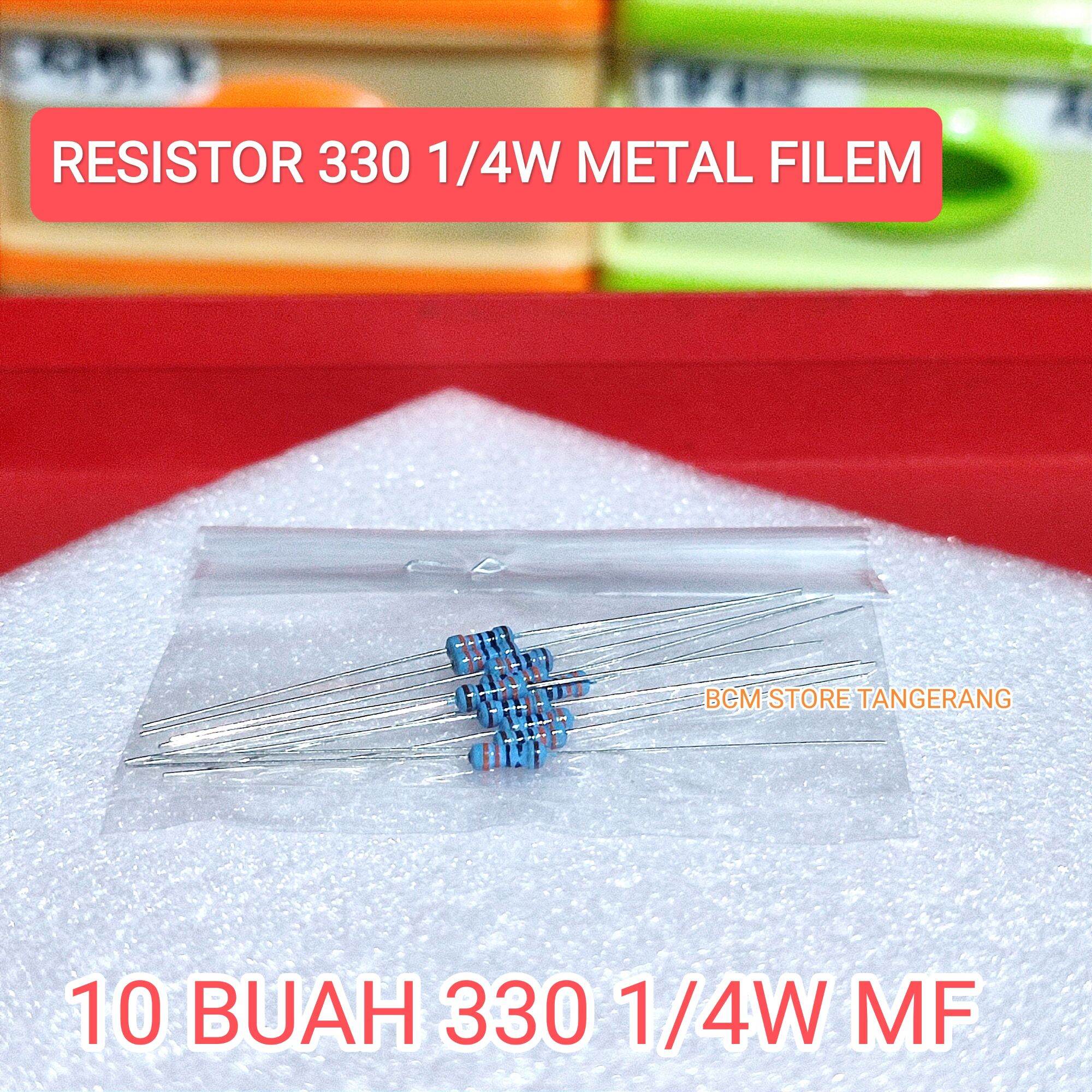 10 BUAH RESISTOR 330 OHM 1/4W MF 1% ROHS | Lazada Indonesia