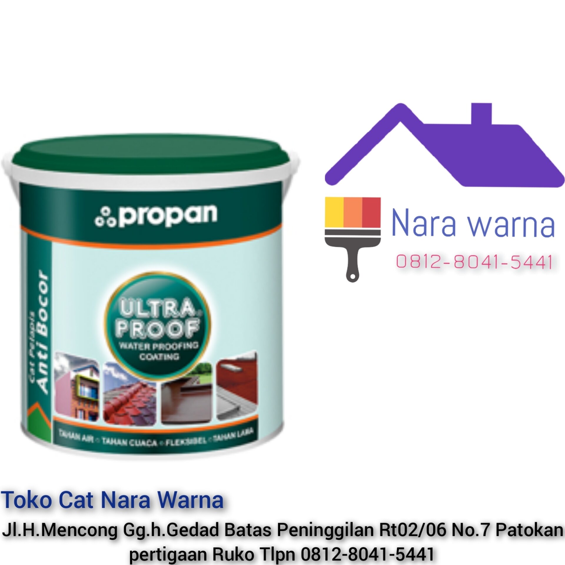 Propan Ultraproof Cat Waterproffing Exterior Cat Anti Bocor 1 Kg ...