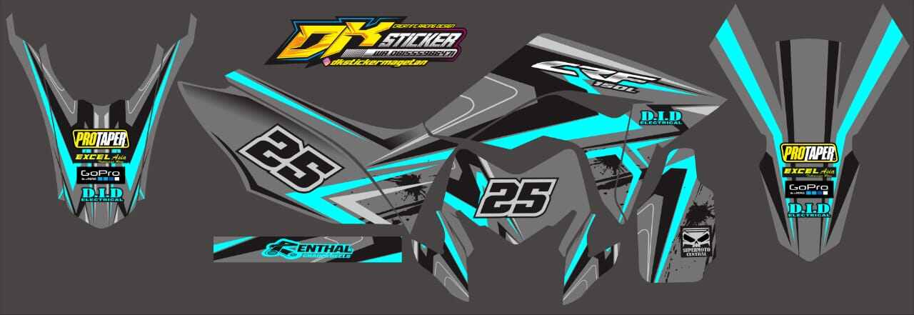 DECAL CRF VARIASI / STRIPING DECAL CRF CUSTOM / STIKER DECAL CFR ...