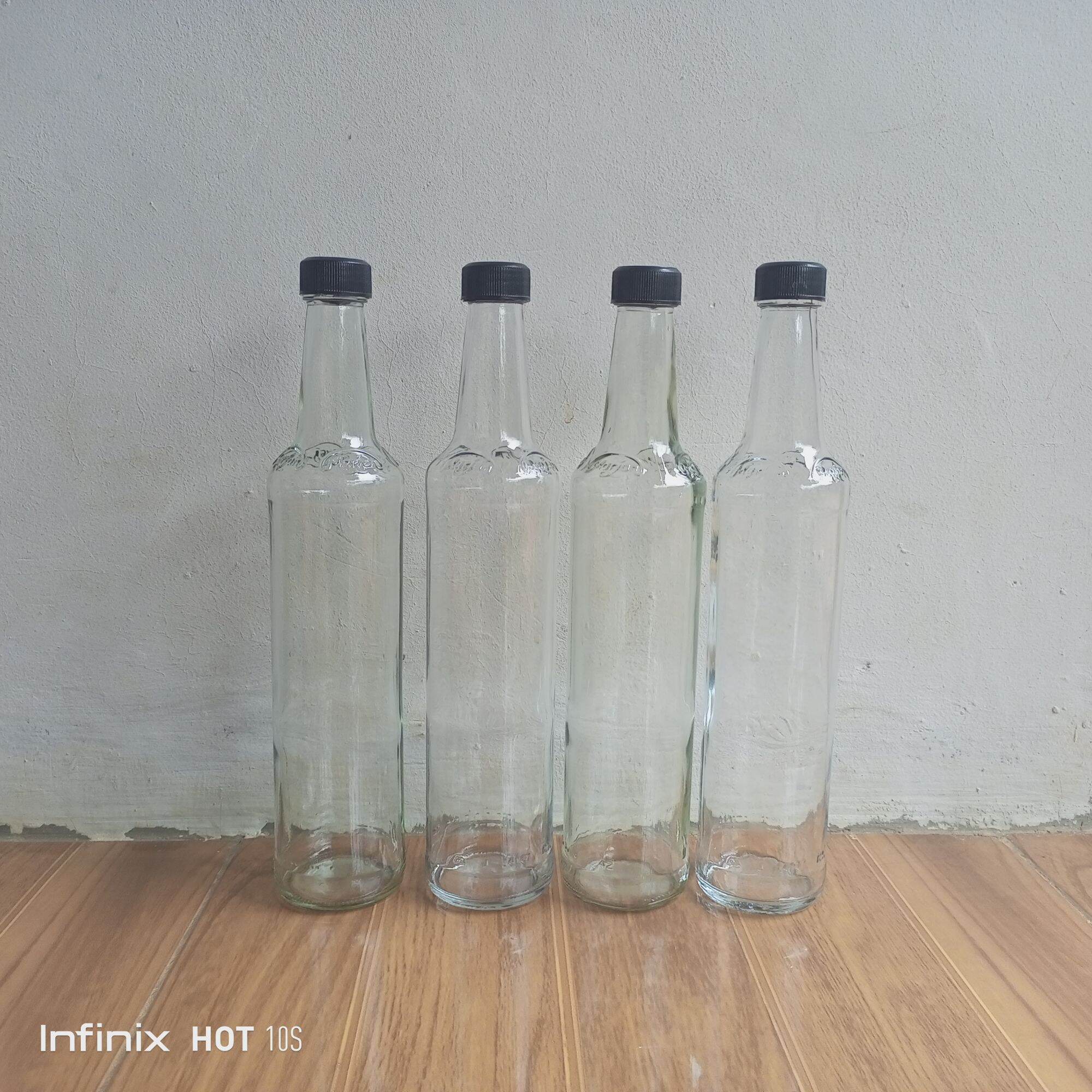 Botol kaca kosong paket 4pcs Botol Marjan Bening Botol tutup ulir Botol ...