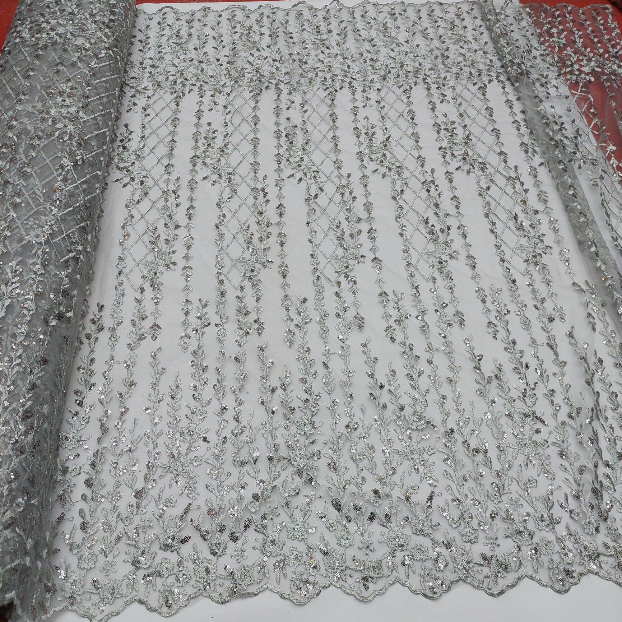 Kain Tule Full Payet Spenggel Motif Salur Motif Mewah Dan Elegan Dan ...