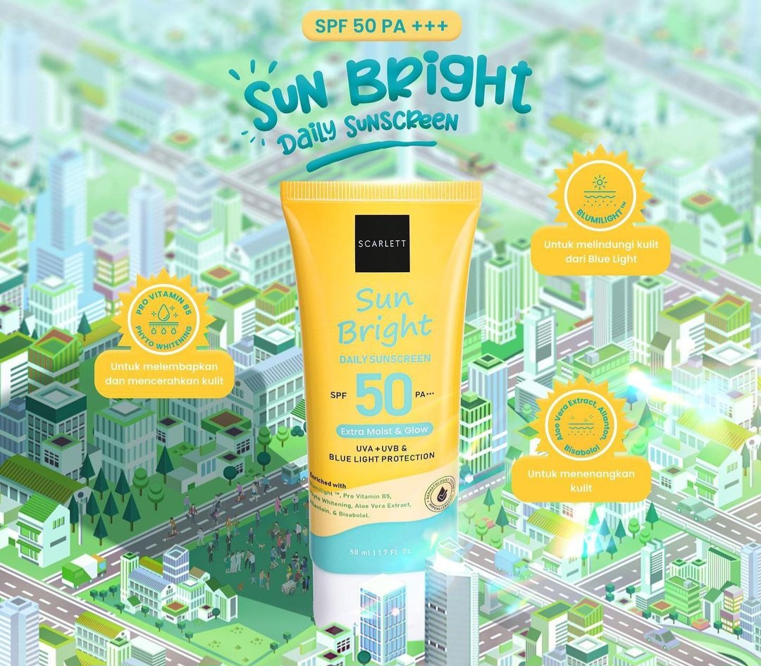 NEW SUNSCREEN SCARLETT BRIGHT SHARE IN JAR | Lazada Indonesia