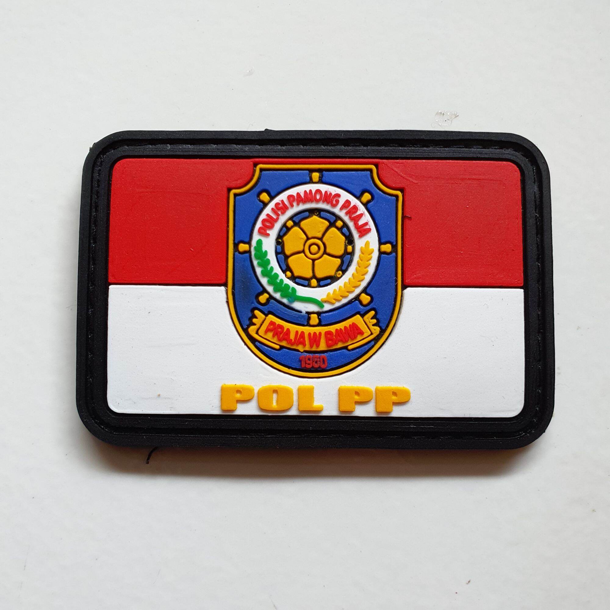patch rubber logo pol pp - satpol pp - polisi pamong praja - tempelan ...