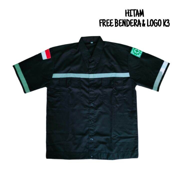Seragam safety proyek katelpak wearepack safety lengan pendek kemeja ...