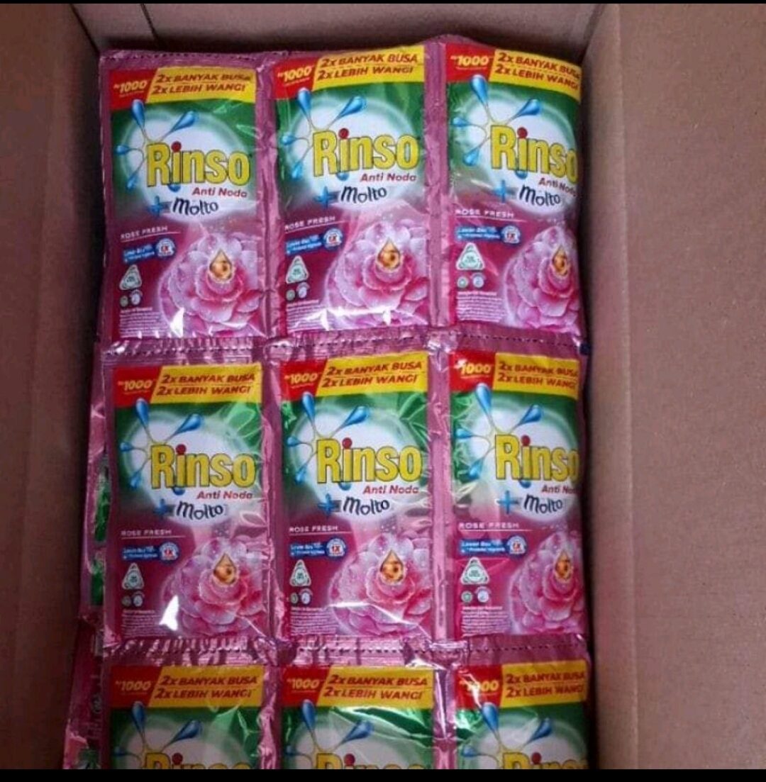 1 renceng isi 12 sachet (38ml) molto rinso cair liquid detergent | Lazada Indonesia