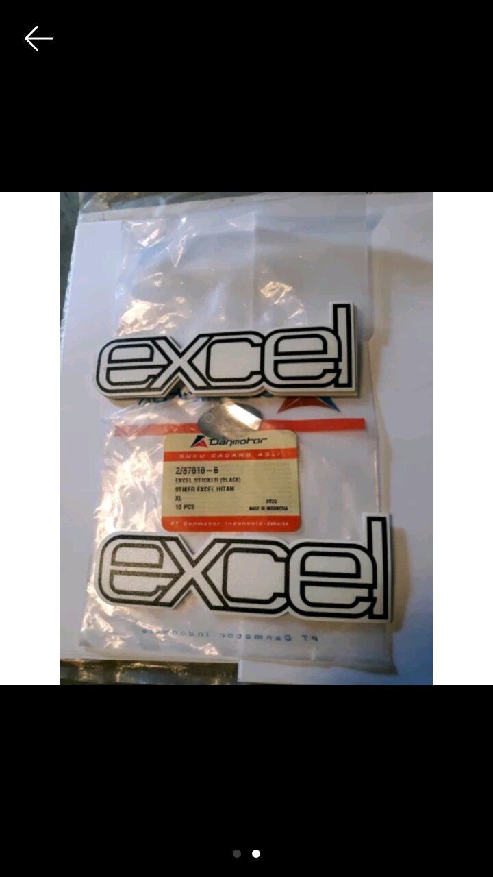stiker sticker excel hitam original tepong vespa excel | Lazada Indonesia