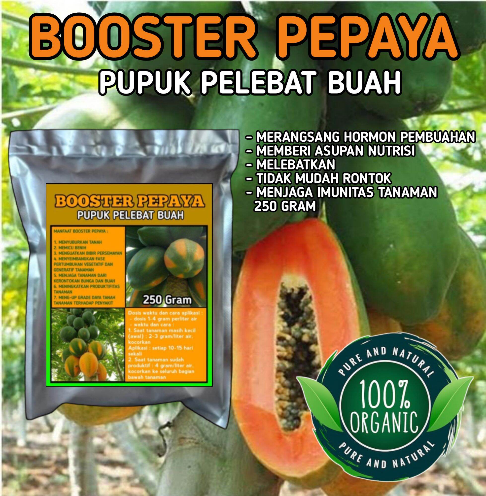 PUPUK BOOSTER PEPAYA Stella green pupuk nutrisi untuk buah pepaya ...