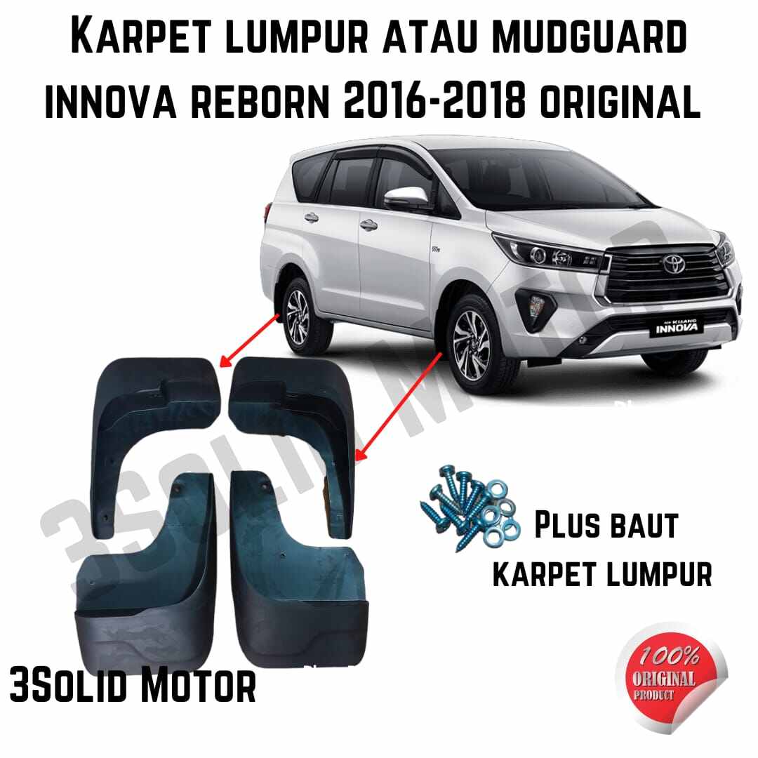 KARPET LUMPUR ATAU MUDGUARD INNOVA REBORN 2016-2018 ORIGINAL | Lazada ...