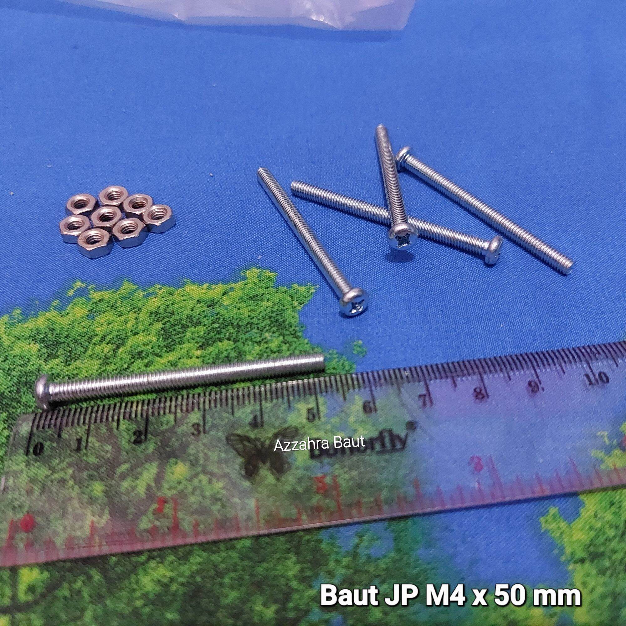 100 pc Baut JP M4 x 50 mm(5cm) Tiga set Mur&Ring M4 | Lazada Indonesia