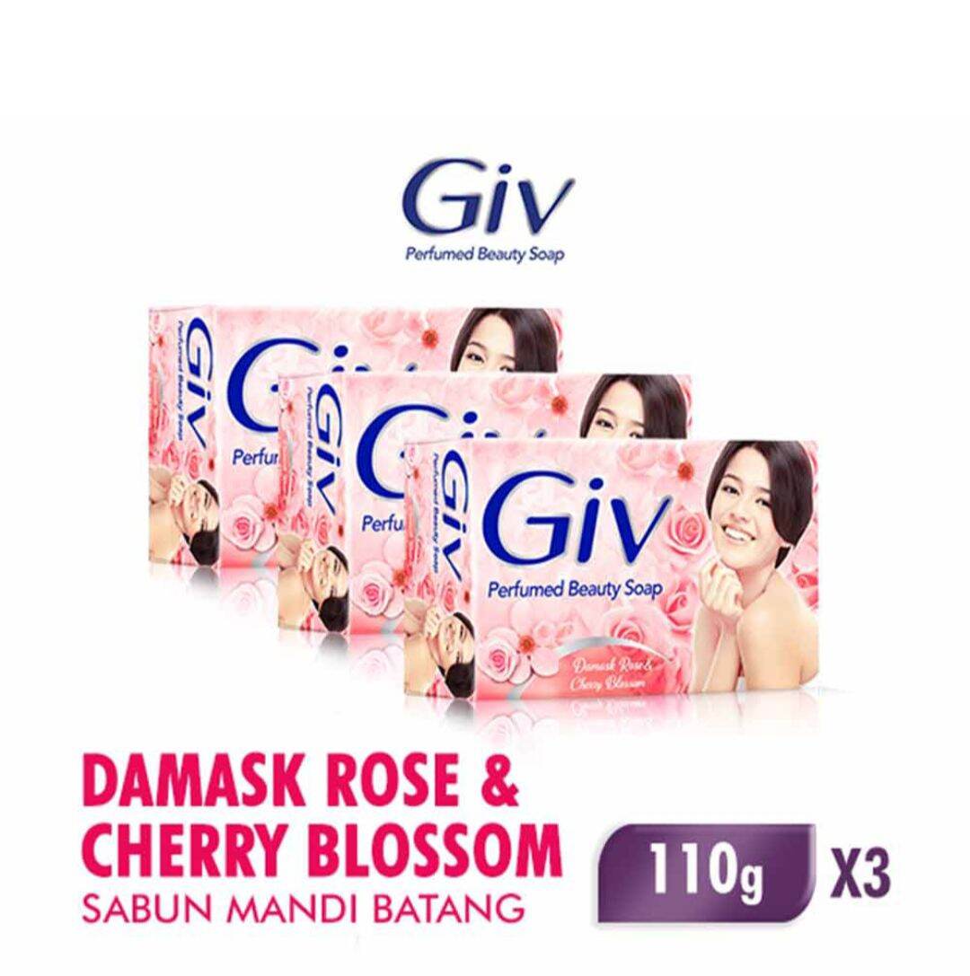 Giv Sabun mandi Red Damask Rose & Cherry Blossom , Giv White Bengkoang ...