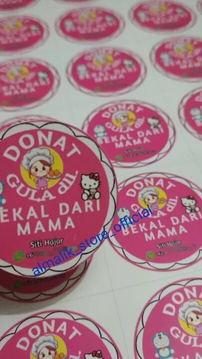 cetak label stiker jualan logo produk makanan | Lazada Indonesia