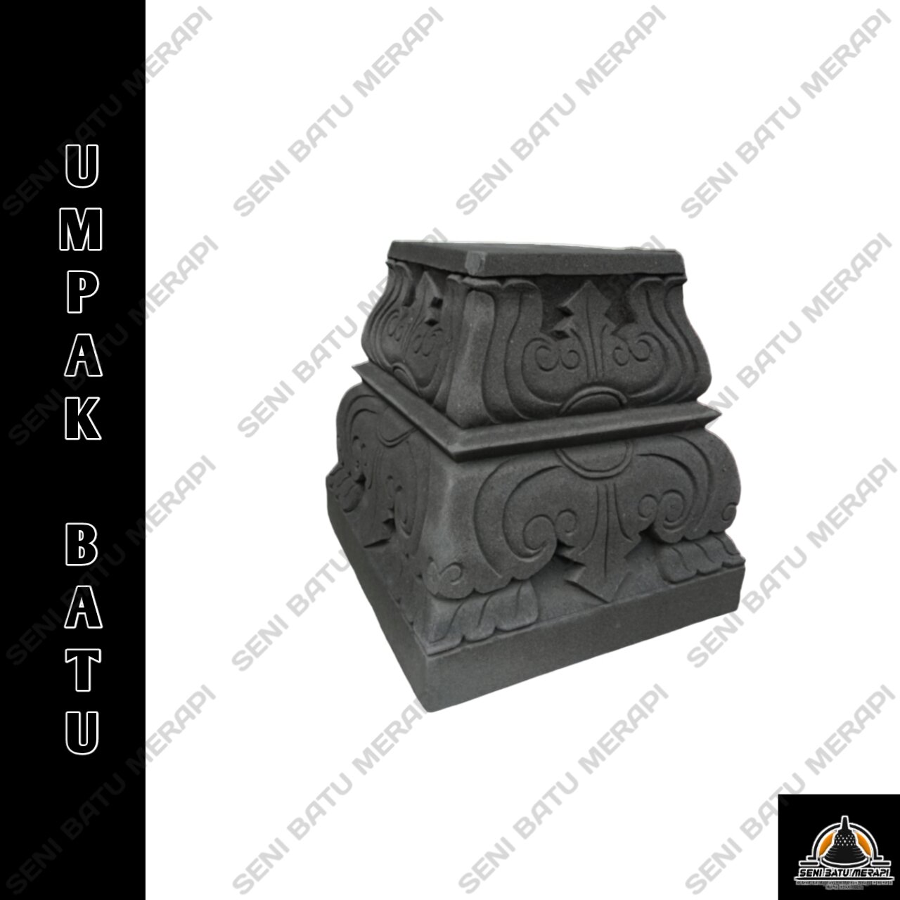 Umpak Model Ukir Batu asli (ukuran 20x20x15) | Lazada Indonesia