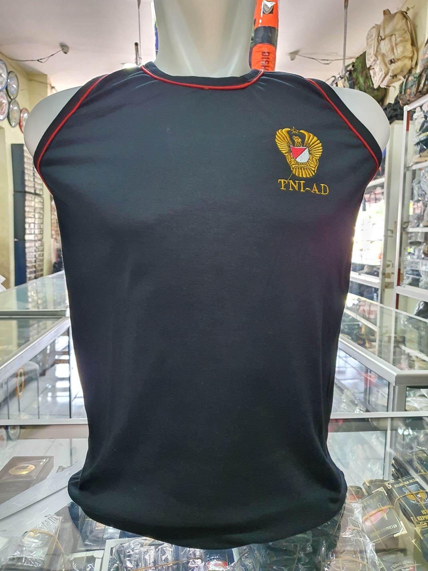 kaos singlet TNI AD Hitam | singlet loreng TNI AD POLOS | singlet ...