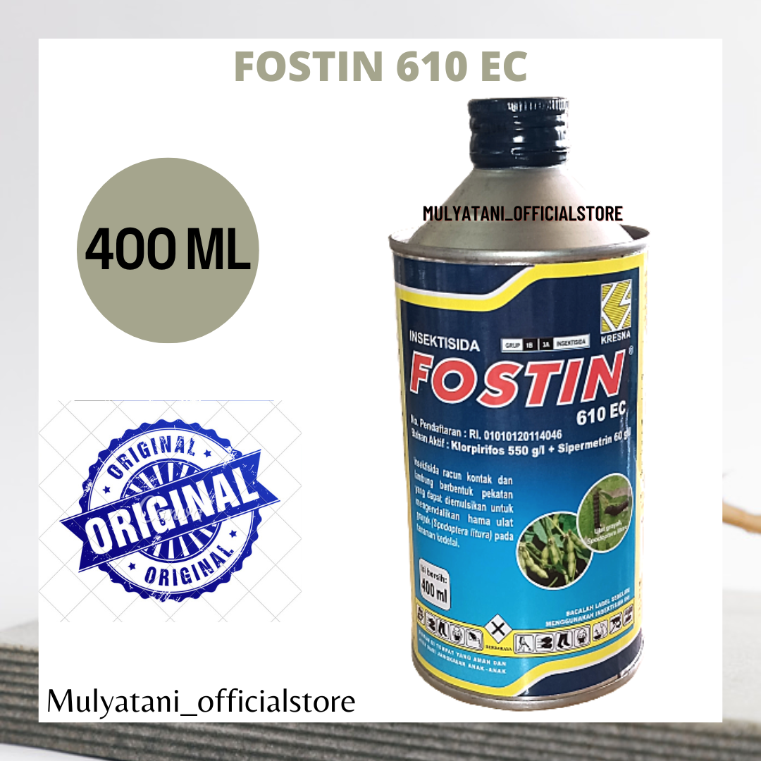 Fostin 610 EC Insektisida 400 ML Original Pembasmi Hama Ulat | Lazada ...