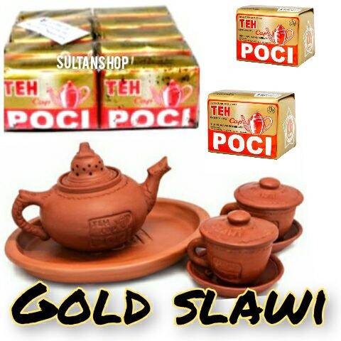 Teh Tubruk / Teh Poci Gold Asli Slawi Solo Tegal Poci Isi 10 Kecil Teh ...