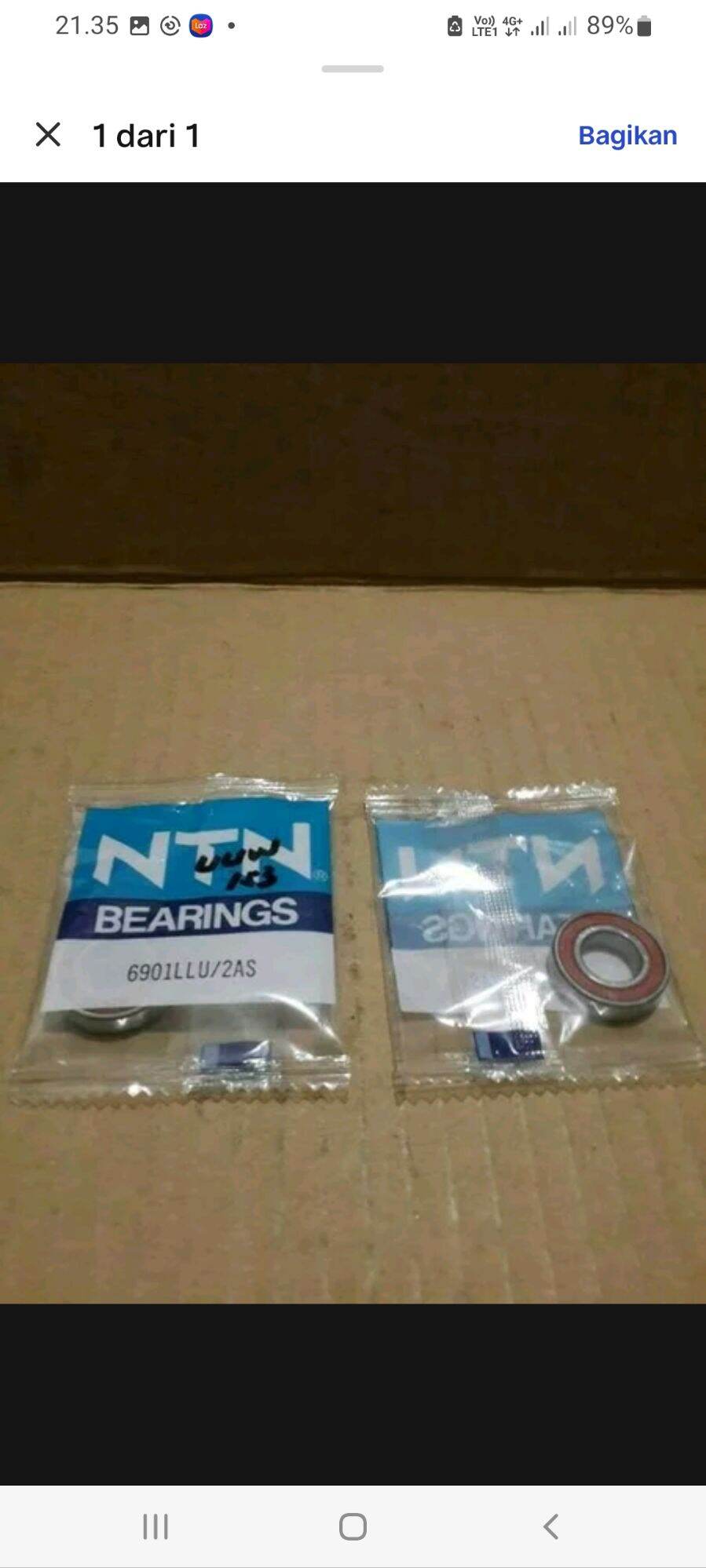 Ball bearing 6901 LLU - 6901 2RS NTN | Lazada Indonesia