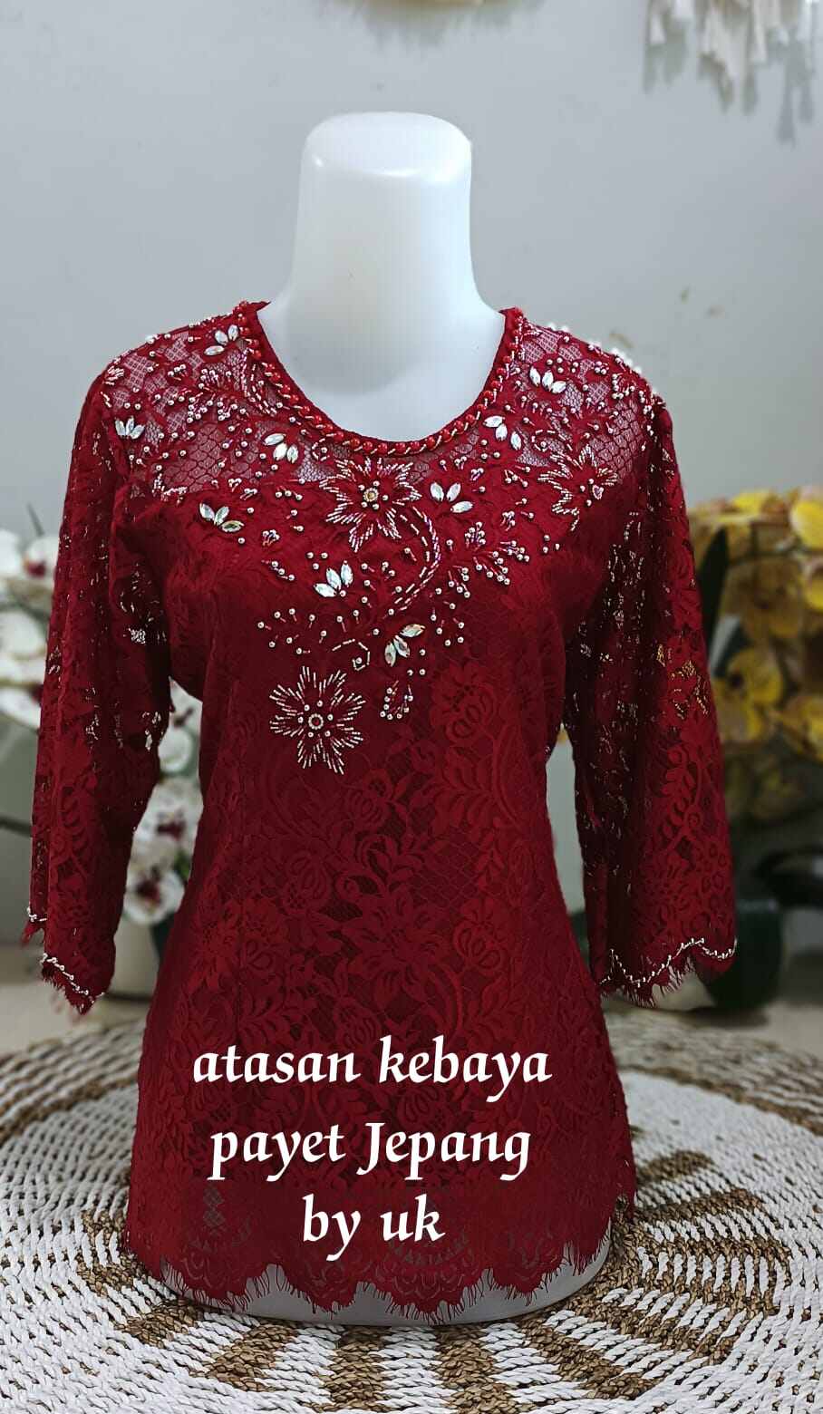 Atasan kebaya brokat payet mewah | Lazada Indonesia