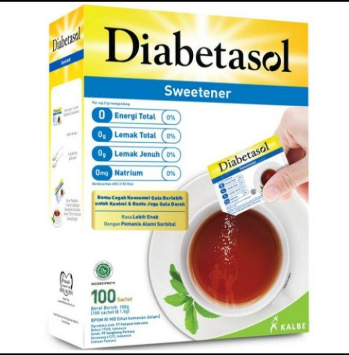 Gula Diabetasol sweetener nol kalori isi 100 sachet | Lazada Indonesia