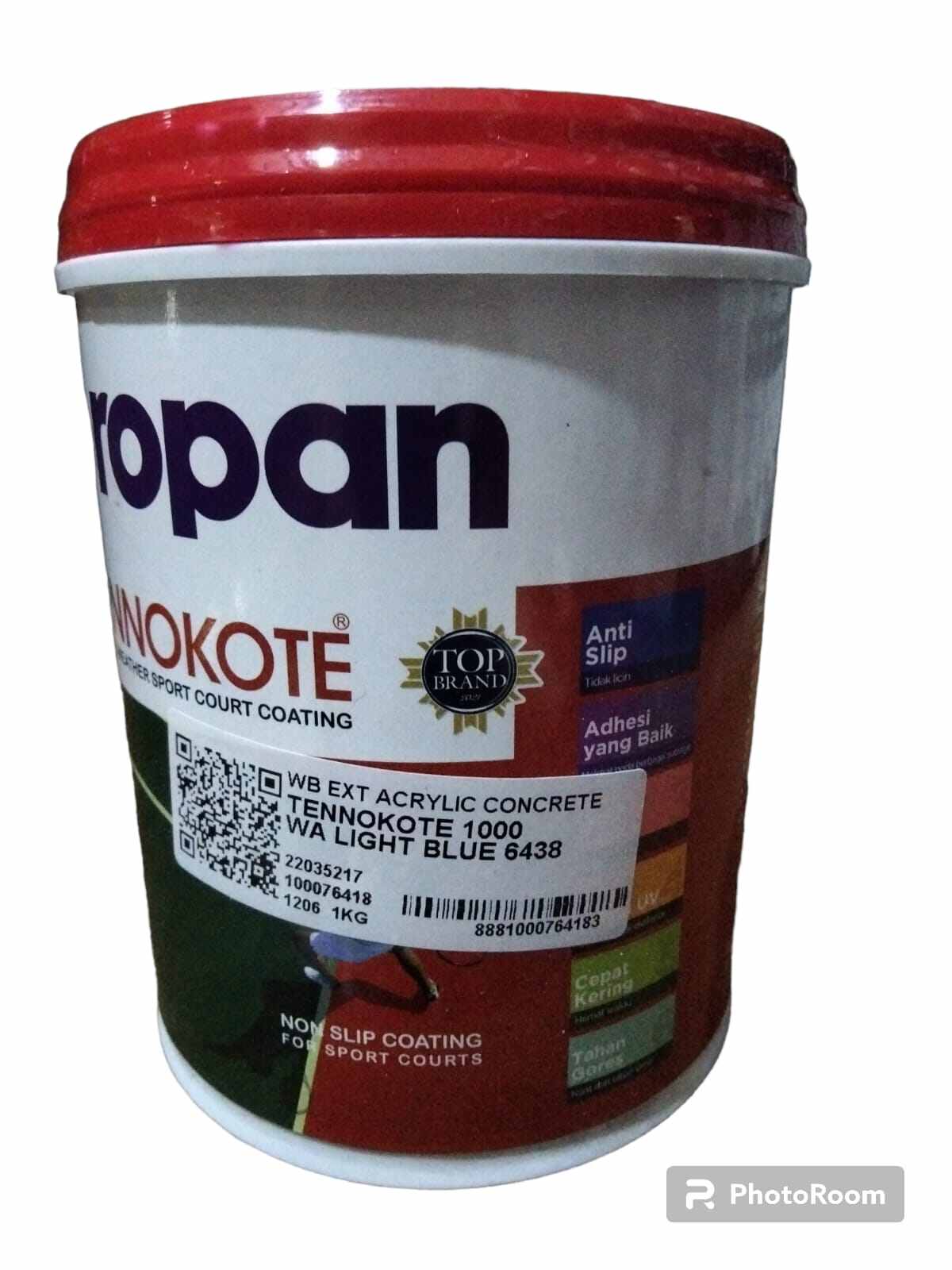 cat propan tennokote light blue cocok buat cat lapangan-taman bermain ...