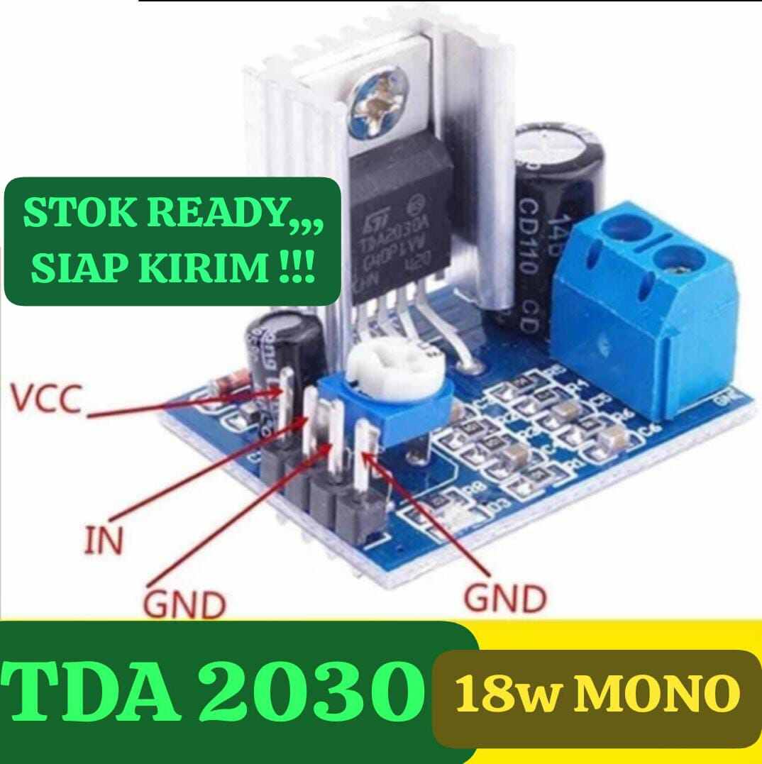 TDA2030A TDA 2030A MONO AUDIO AMPLIFIER MODUL SINGLE BOARD 18W MODULE ...