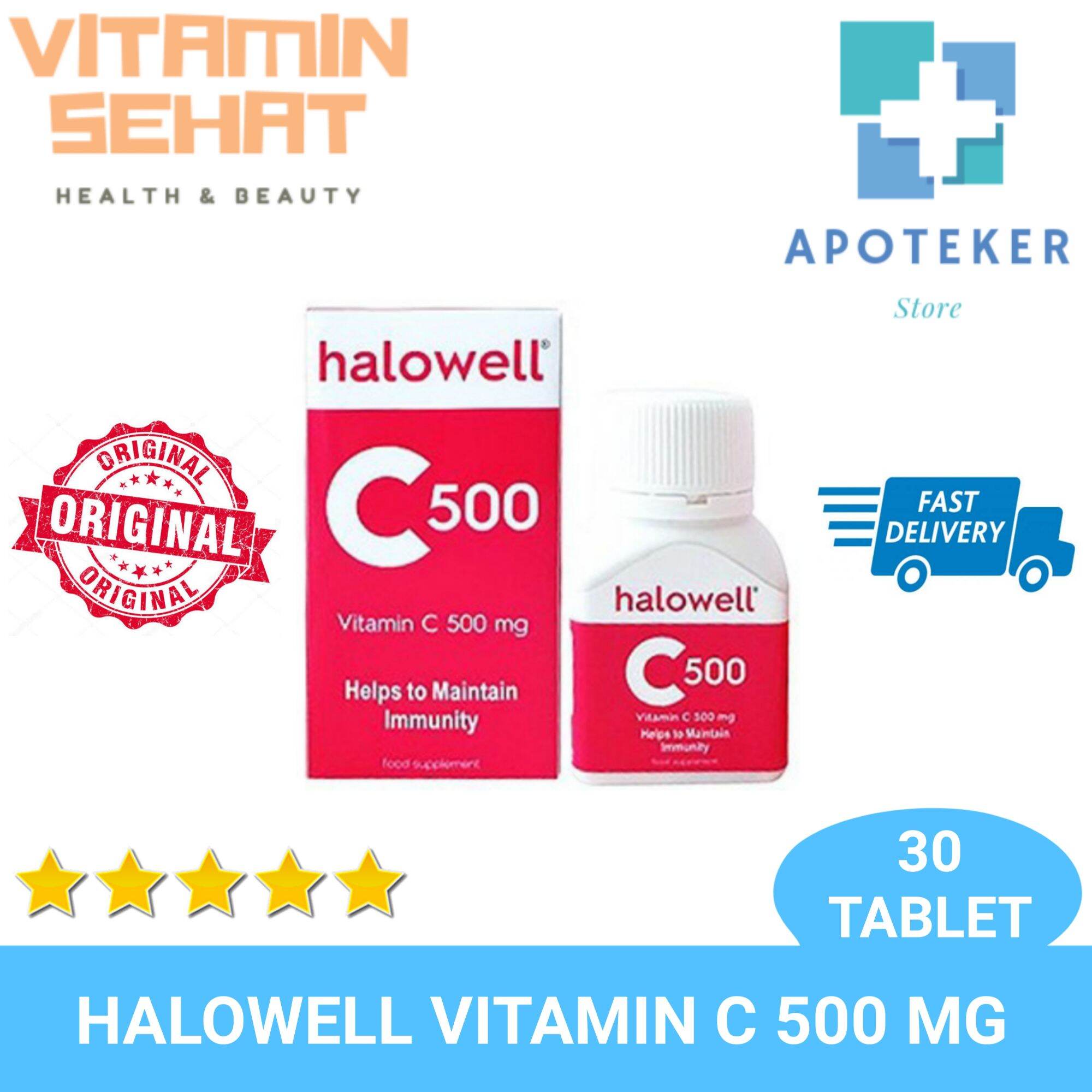 HALOWELL VITAMIN C 500 MG 30 TABLET | Lazada Indonesia