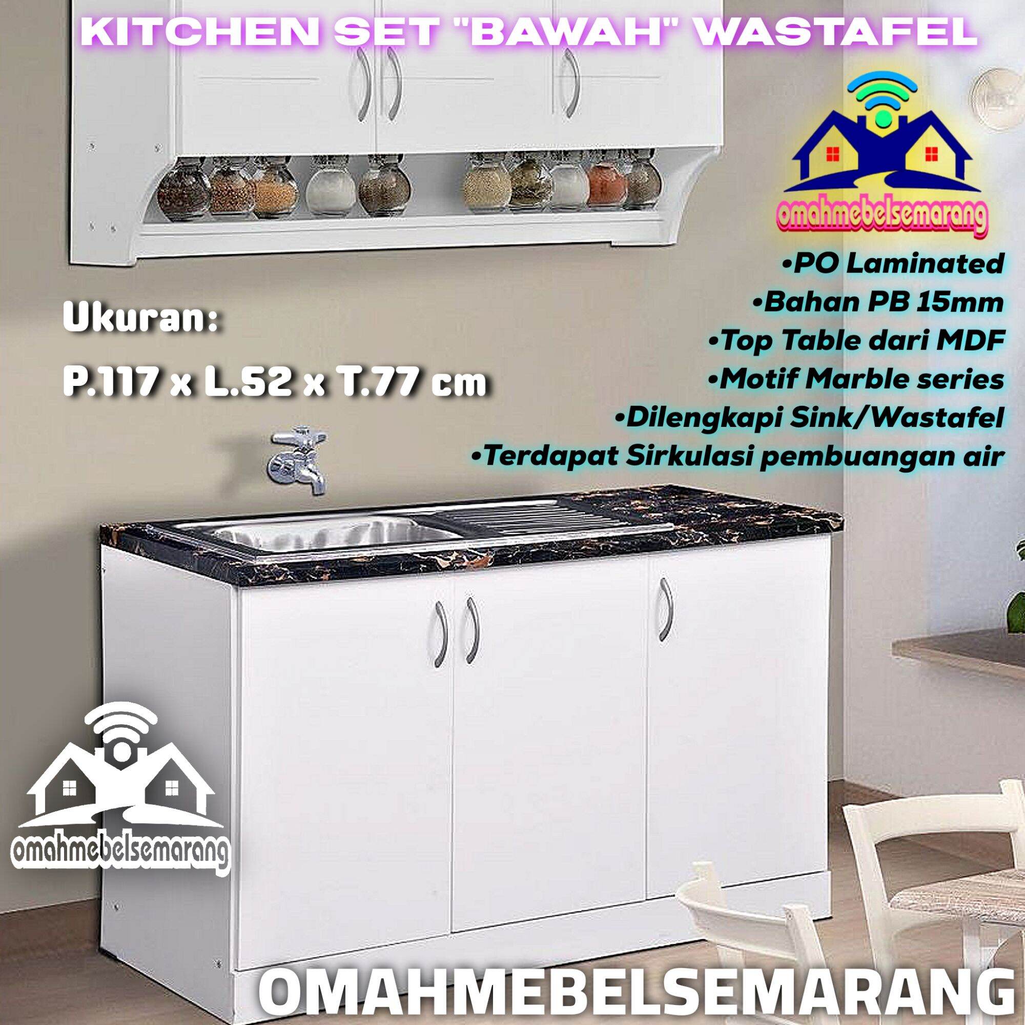 Kitchen Set SINK 3 Pintu Bawah KSB NIGHT Rak dapur Wastafel Bak Dapur ...