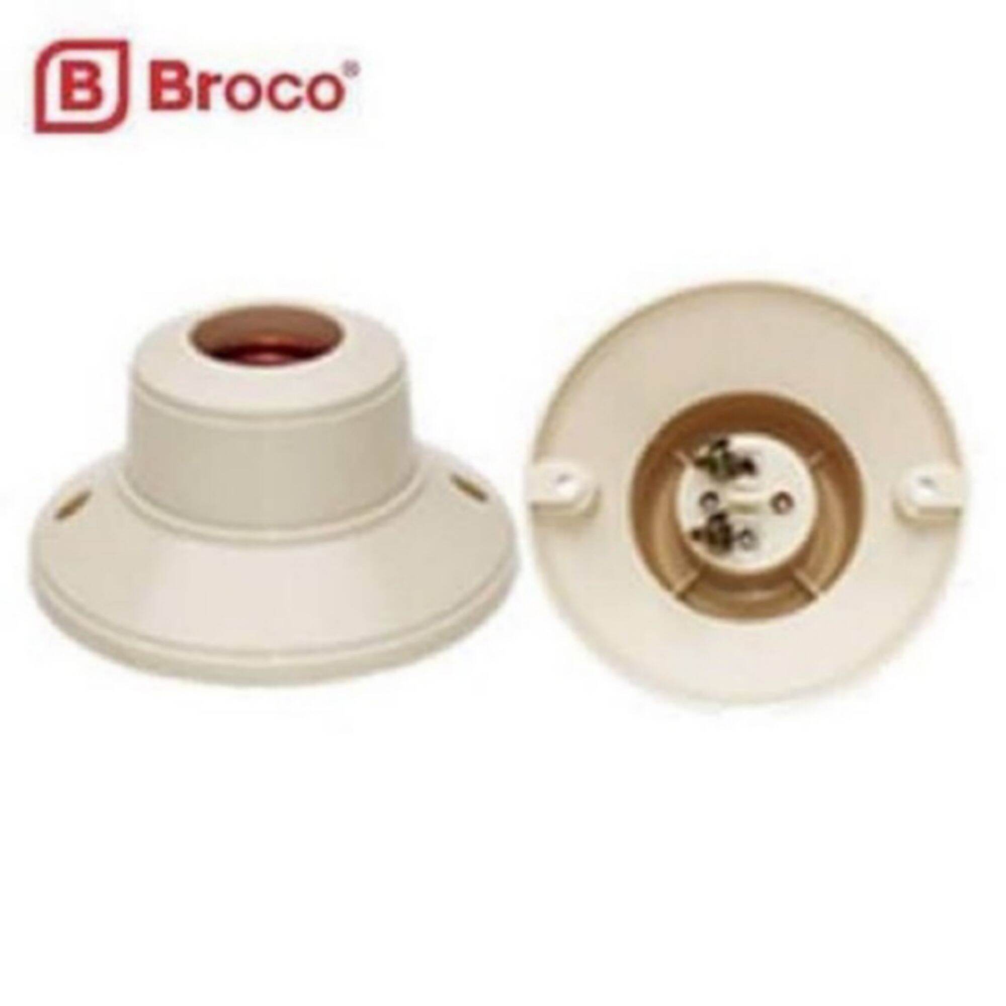 BROCO FITTING PLAFON 1212 / FITTING LAMPU BULAT BROCO CREAM WHITE ...