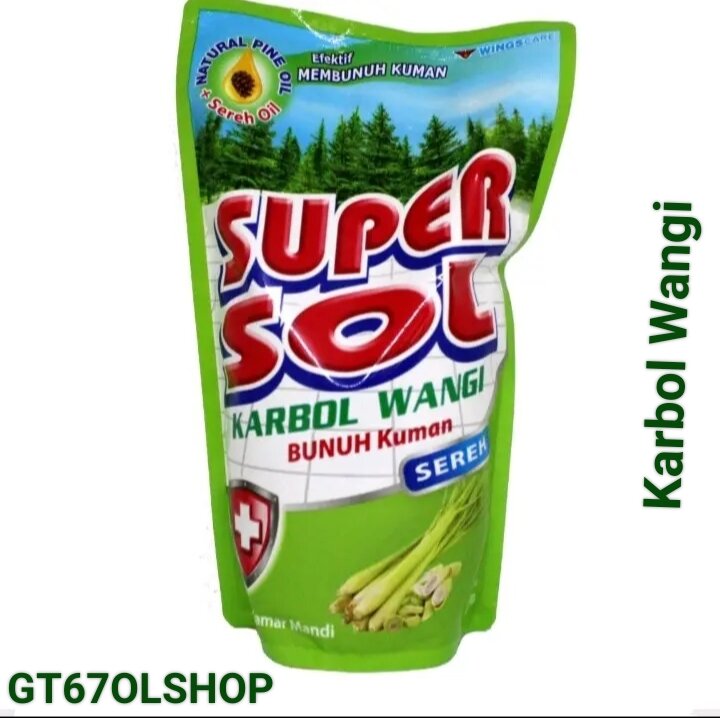 SUPERSOL KARBOL WANGI SEREH KEMASAN REFIL 750 ML. | Lazada Indonesia